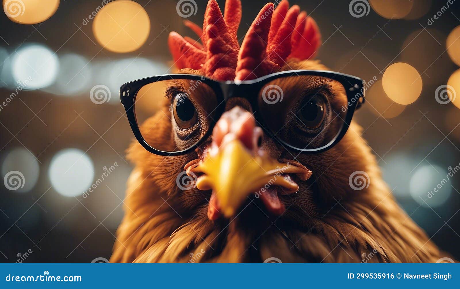 Chicken Wearing Sunglasses on a Solid Color Background, Stock ...