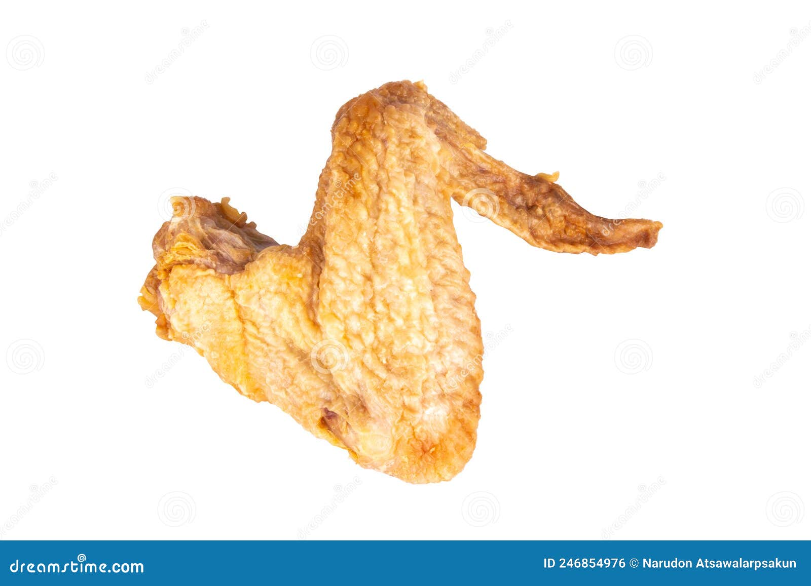 Chicken Wing Fried Isolated on White Background Stock Photo - Image of ...