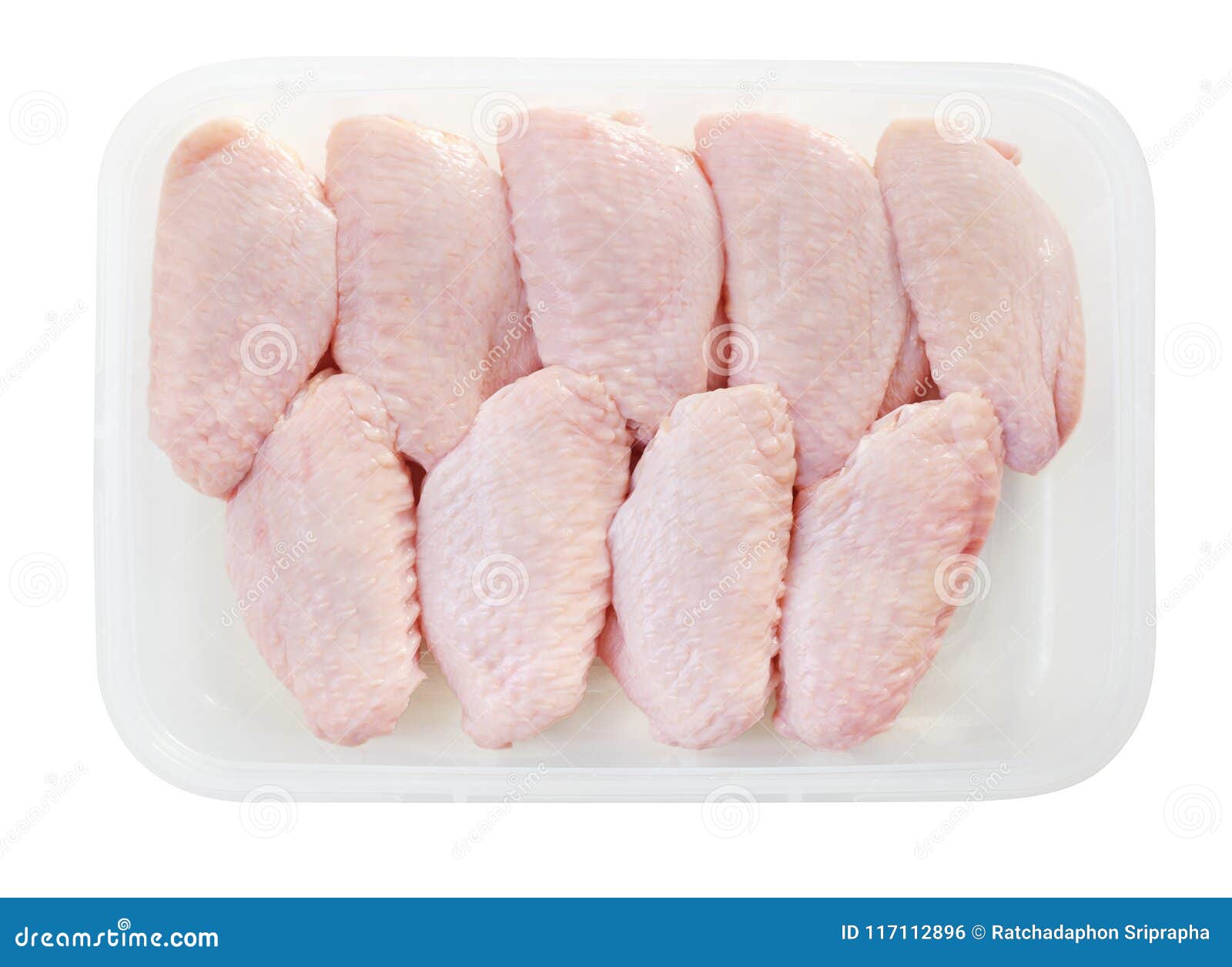 Chicken Wing Meat Isolated on White Background Stock Photo - Image of ...
