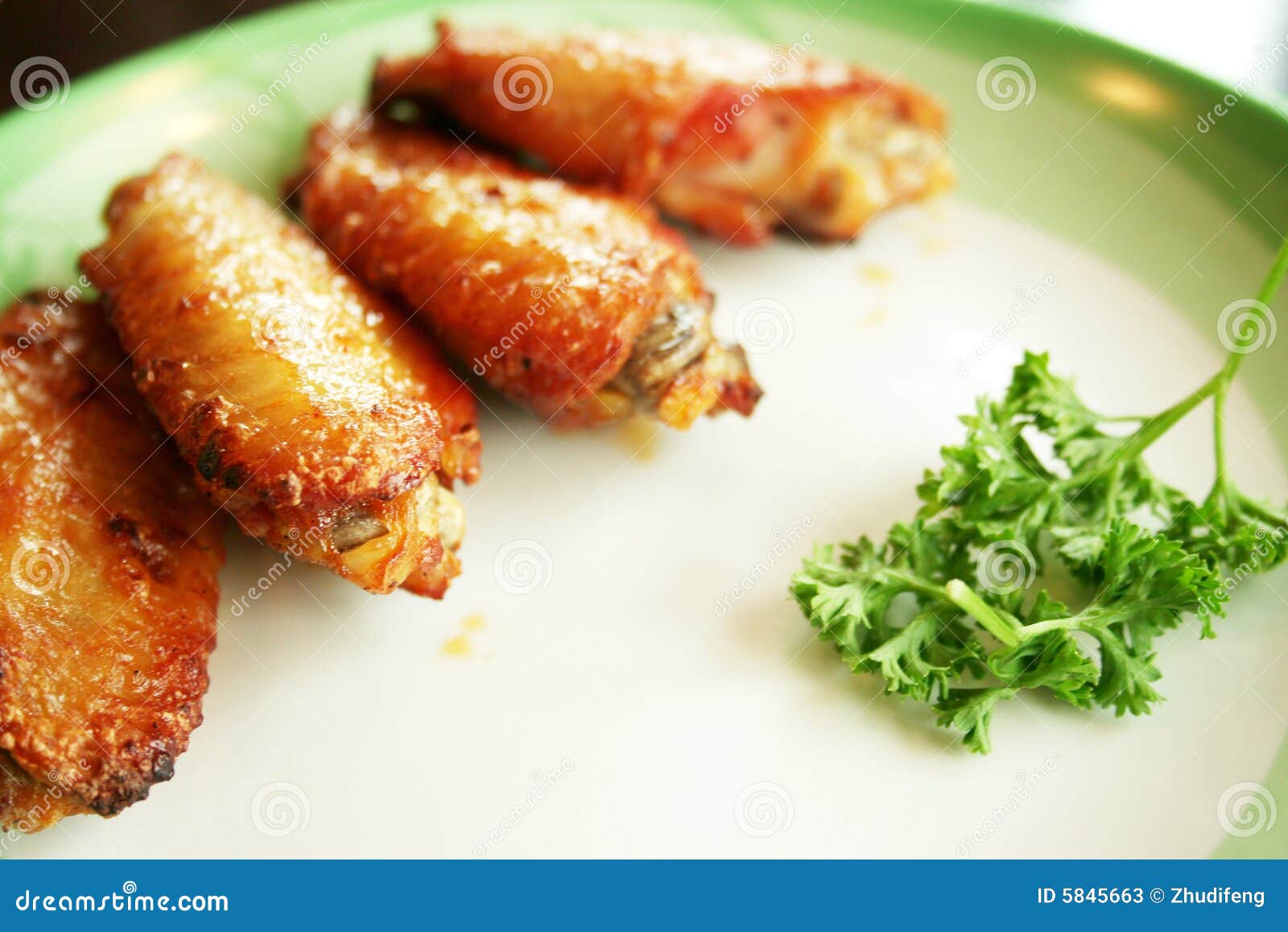 Chicken wings in plate stock image. Image of plate, white - 5845663