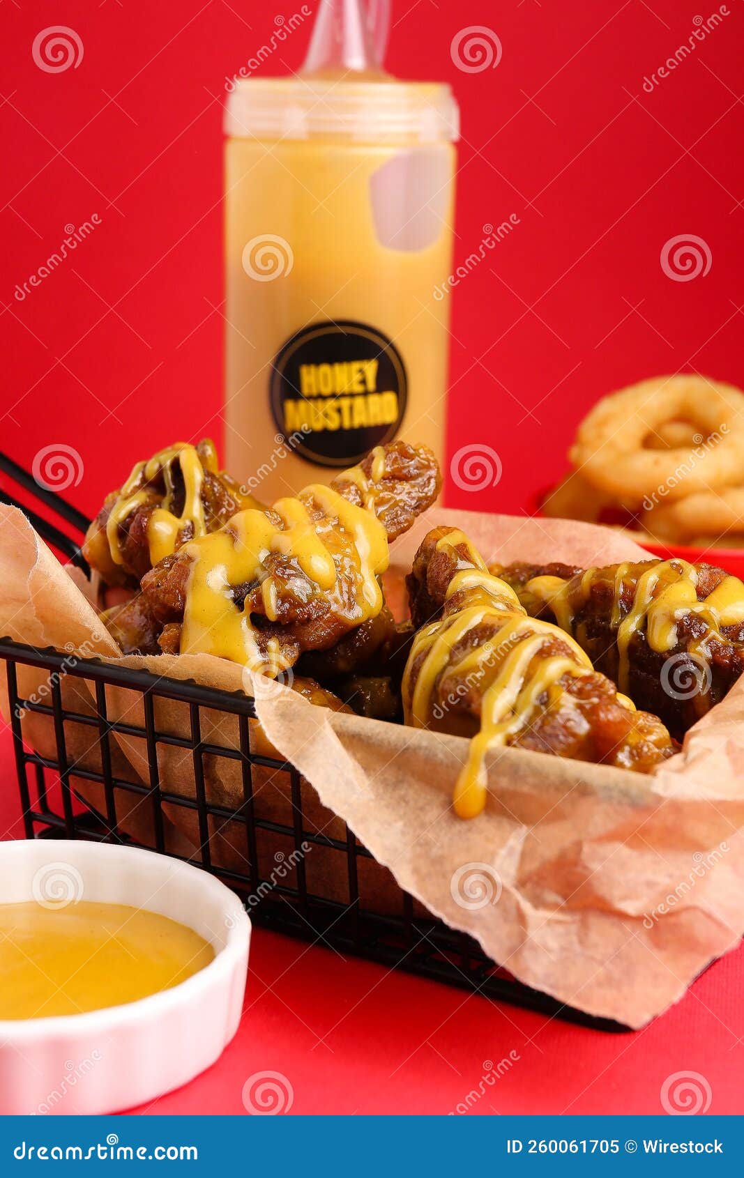 Chicken Wings Served with Sauce, Fast Food, Vertical Stock Image ...