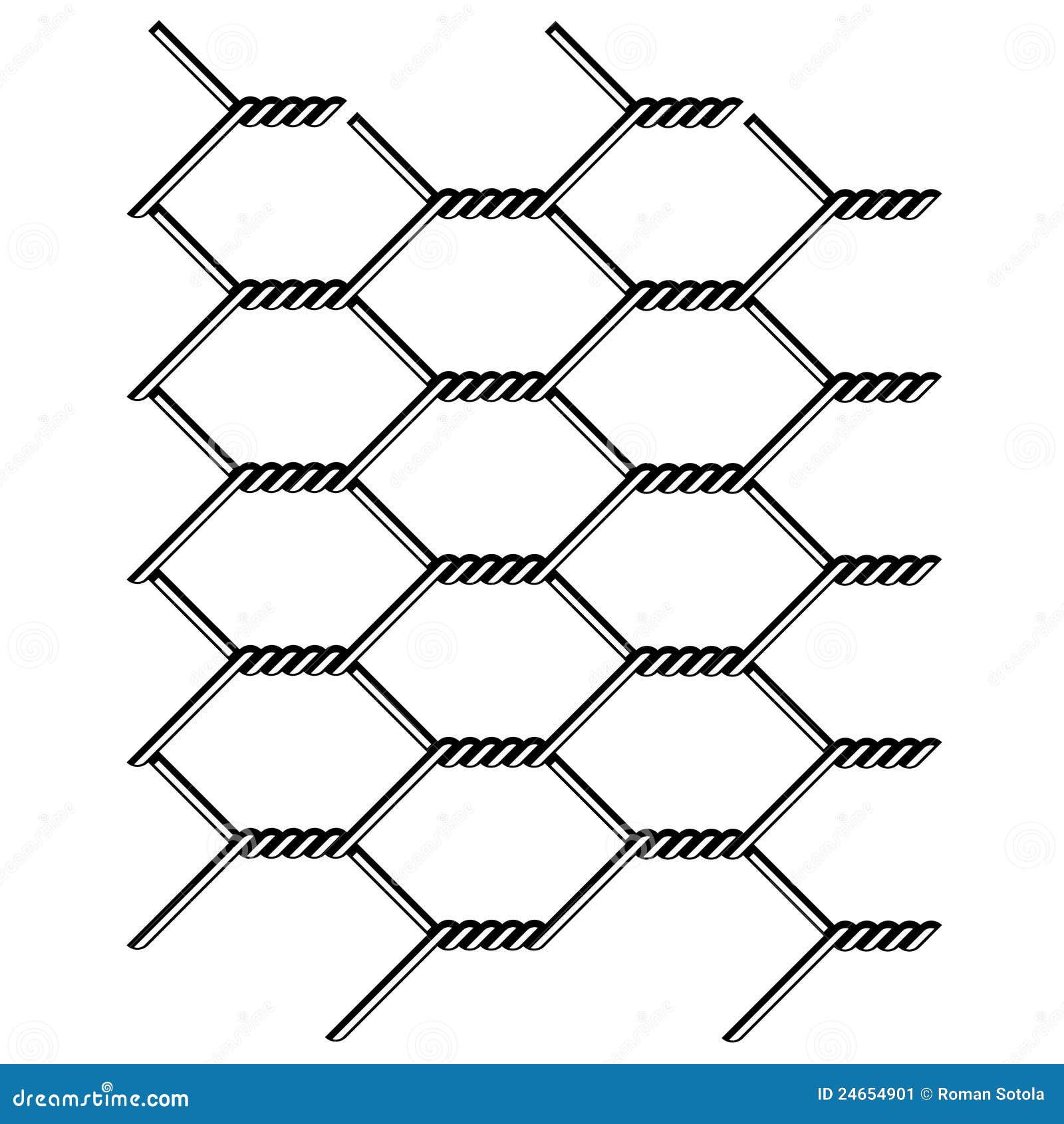 Chicken Wire Seamless Black Silhouette Stock Vector - Illustration of ...