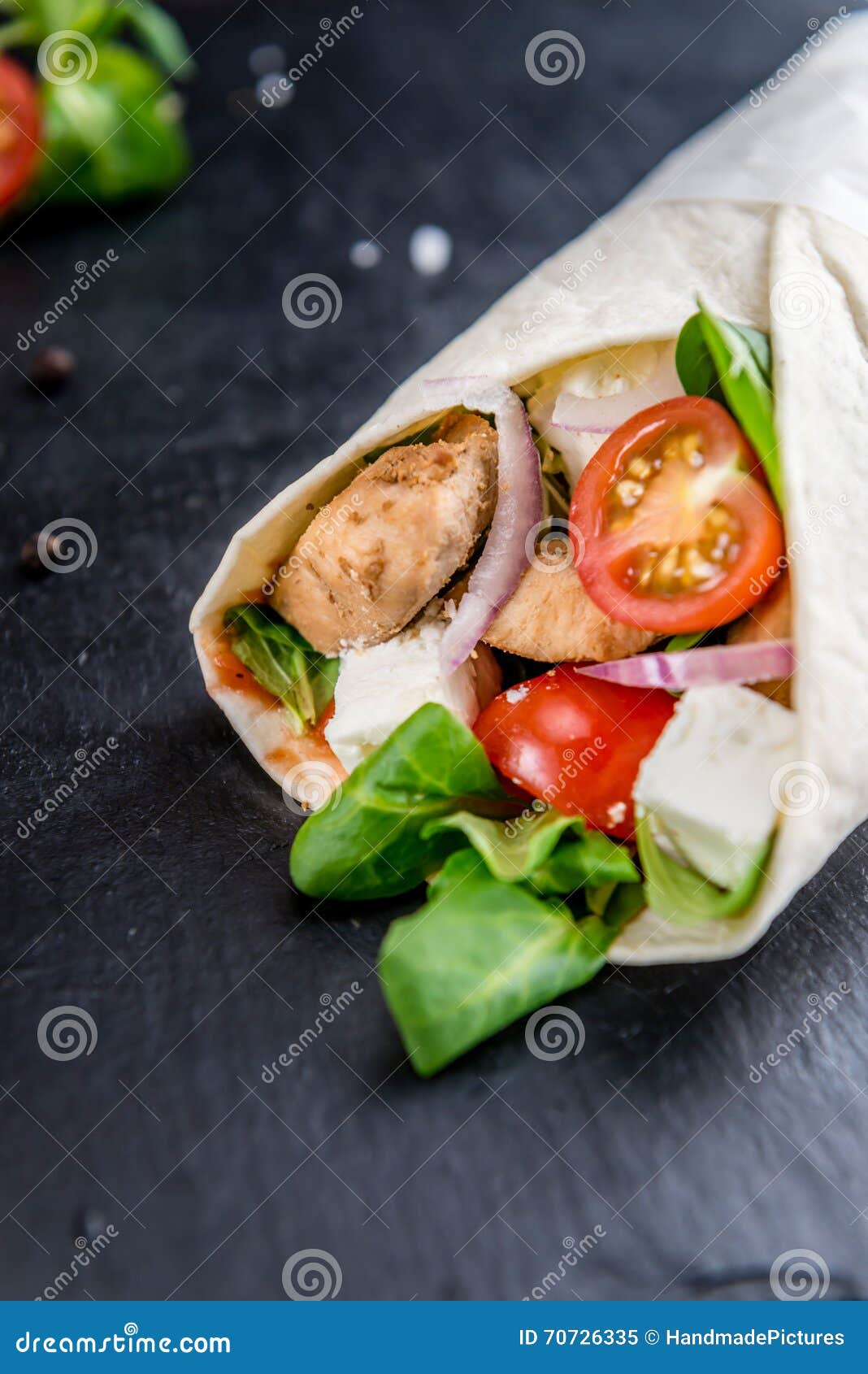 Chicken Wrap stock image. Image of meal, crispy, fillet - 70726335
