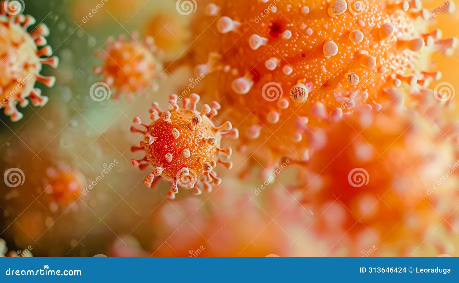 Chickenpox Under The Microscope 3d Visualization Stock Illustration Illustration Of Sars