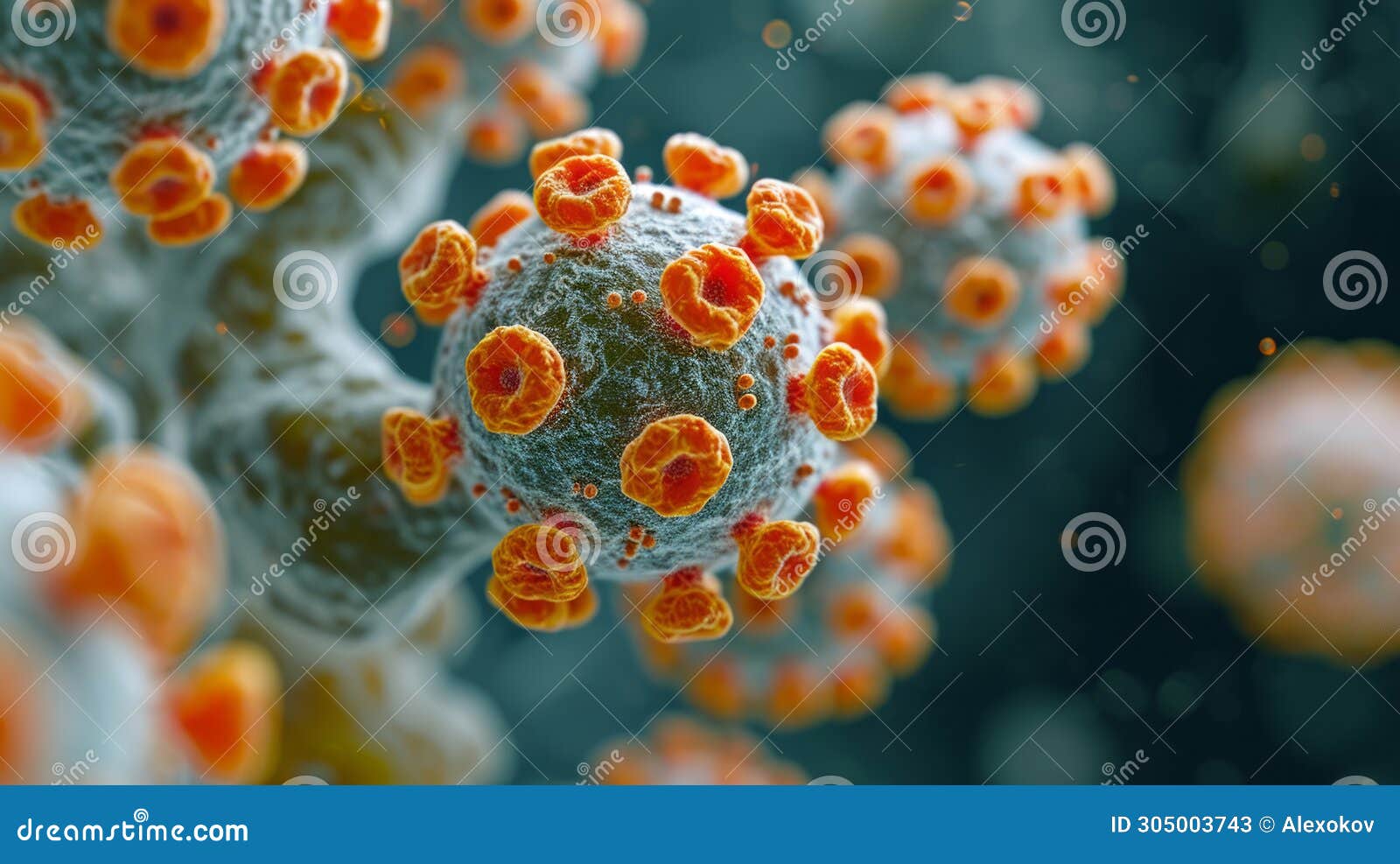 Chickenpox Virus Under Microscope AI Generated Stock Illustration ...