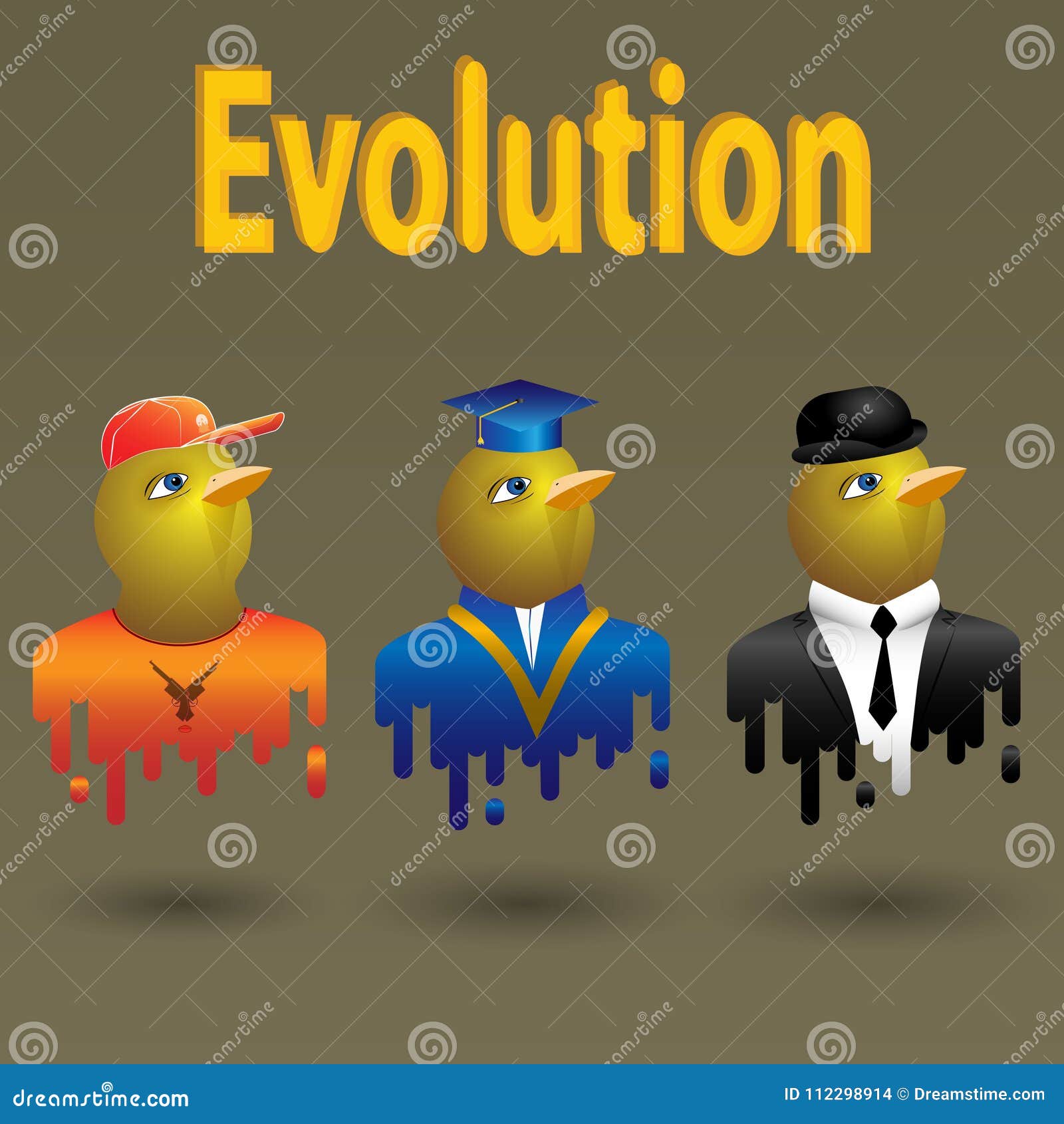 Example of evolution stock vector. Illustration of education - 112298914