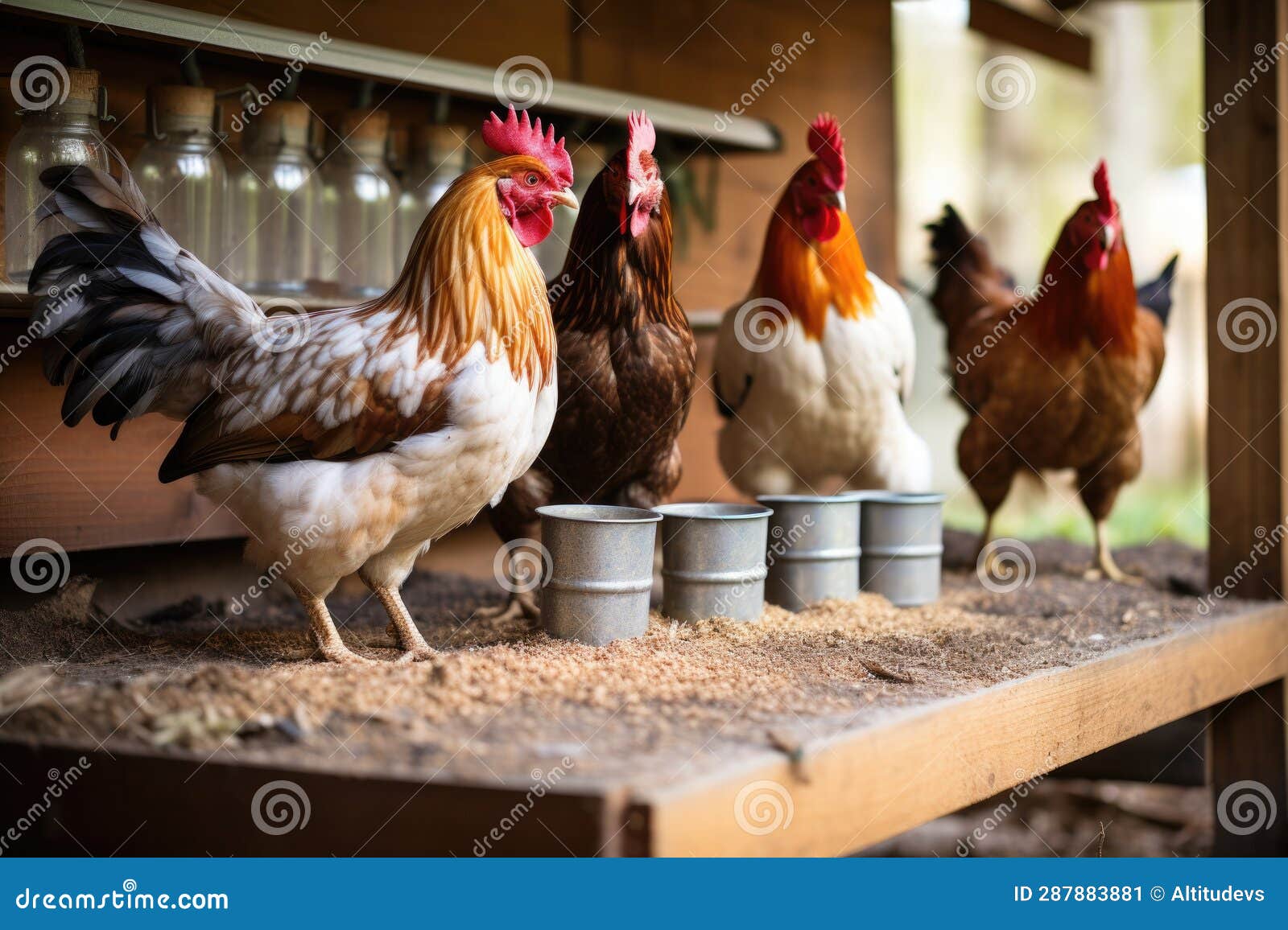 Chickens Pecking In The Grass, AI Generated Royalty-Free Stock Photo ...