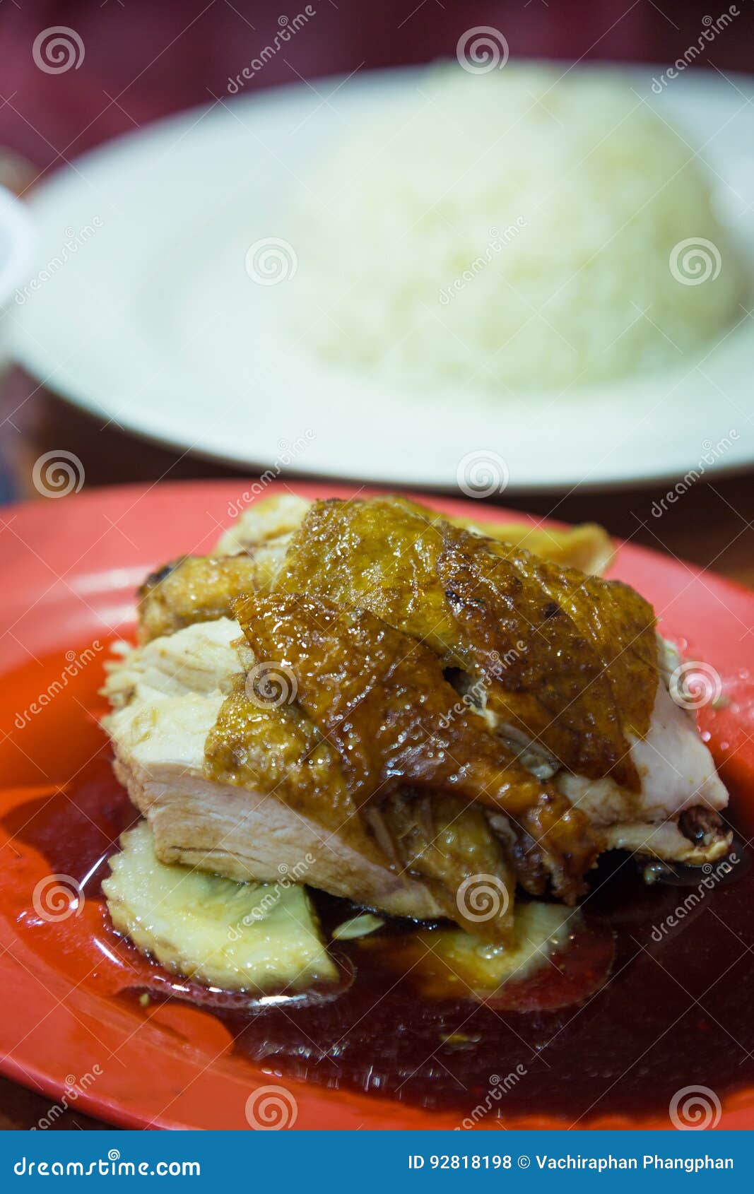Chickens roast and rice stock photo. Image of viand, diet - 92818198