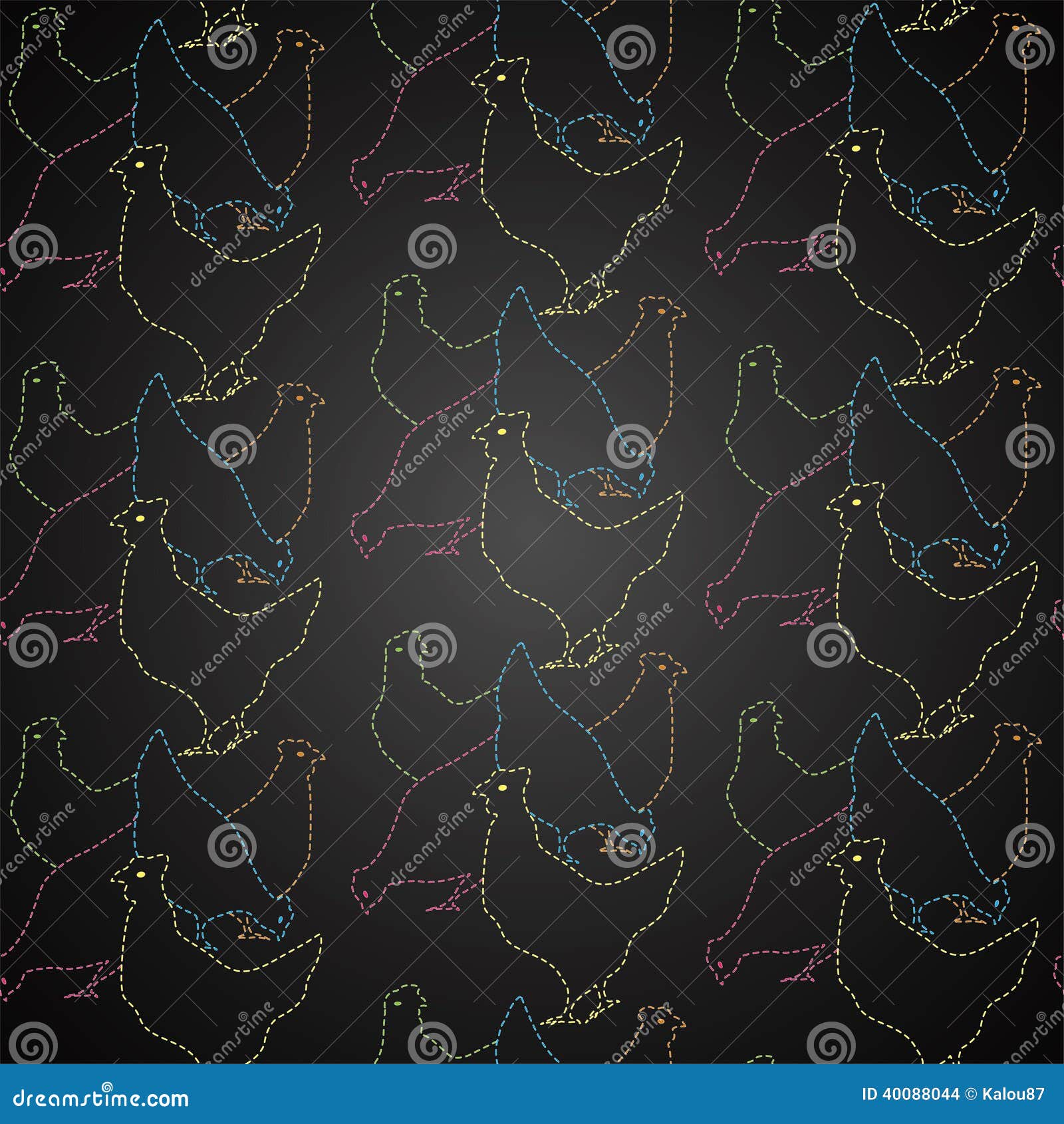 Chickens Seamless Vector Pattern Stock Vector - Illustration of ...