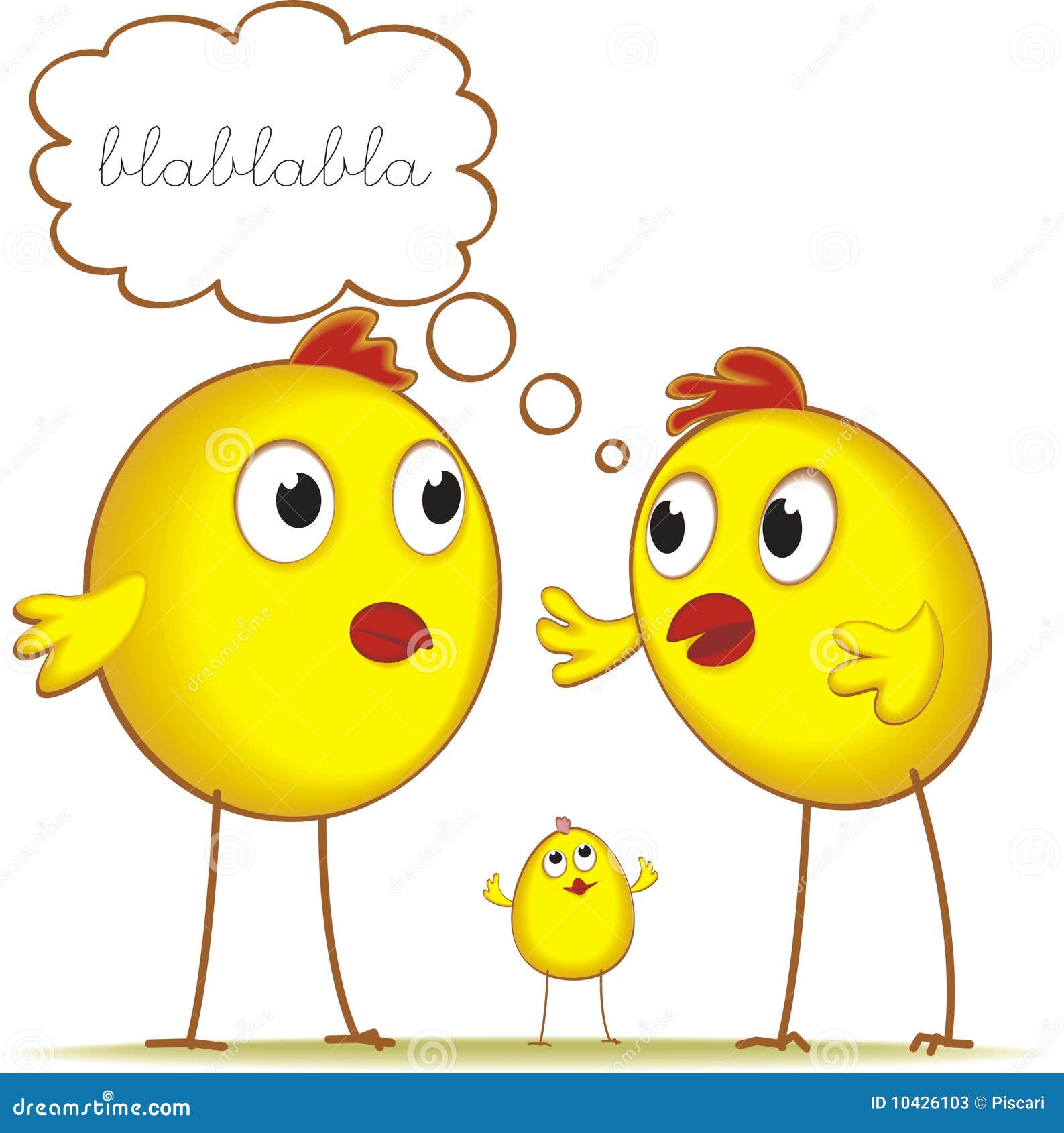 Chickens talking stock illustration. Illustration of talking - 10426103