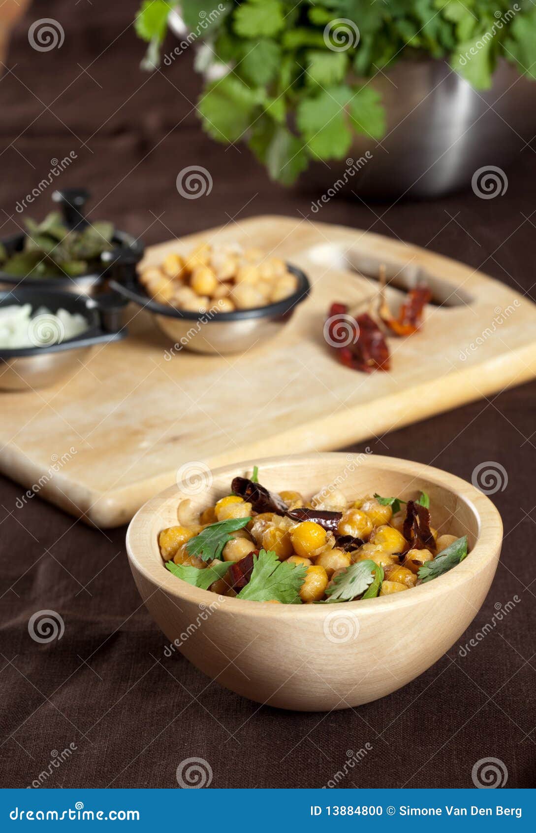 Chickpea appetizer stock photo. Image of cilantro, beans - 13884800