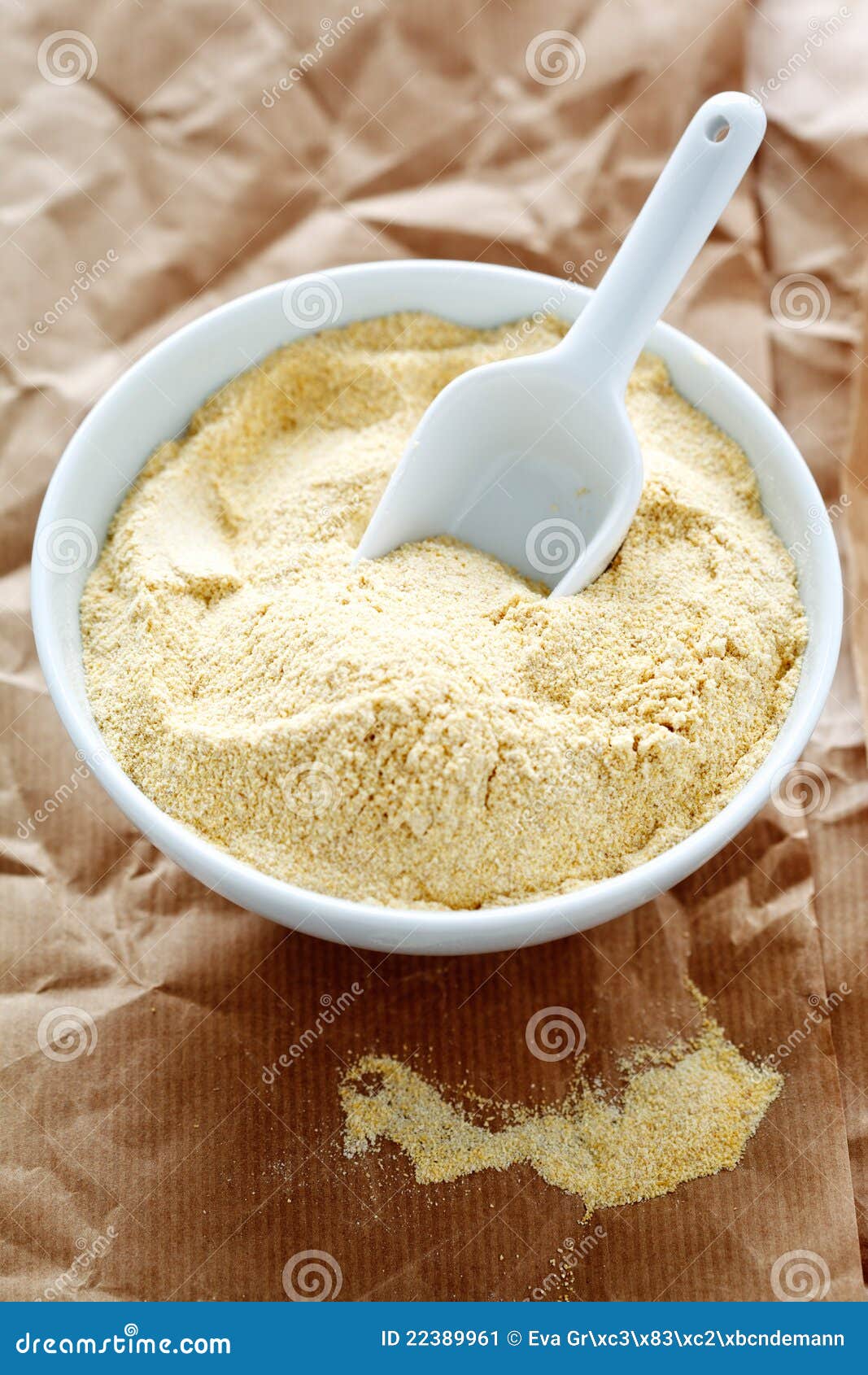 Chickpea Flour on Paper stock image. Image of shovel - 22389961
