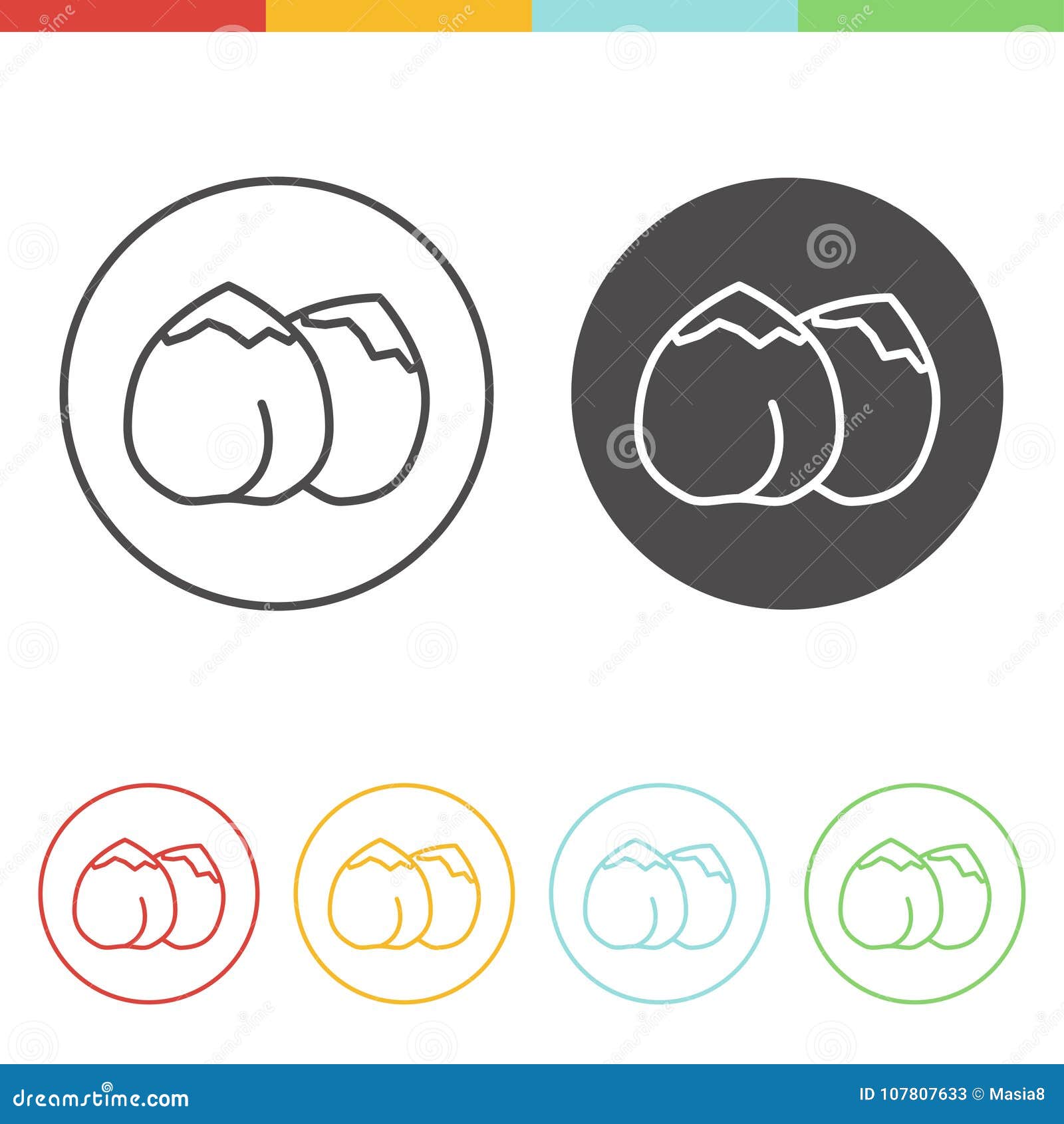 Chickpea vector icons stock illustration. Illustration of gram - 107807633