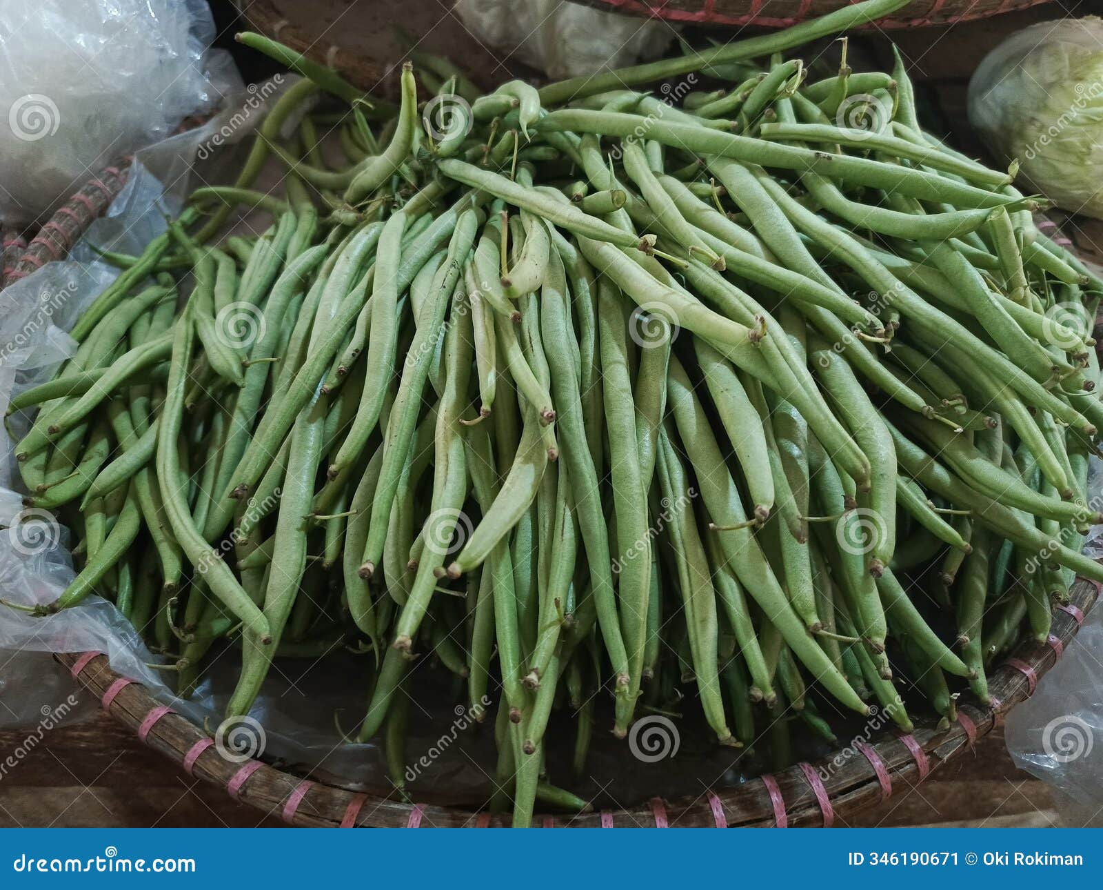 Pile of green string beans stock image. Image of food - 346190671