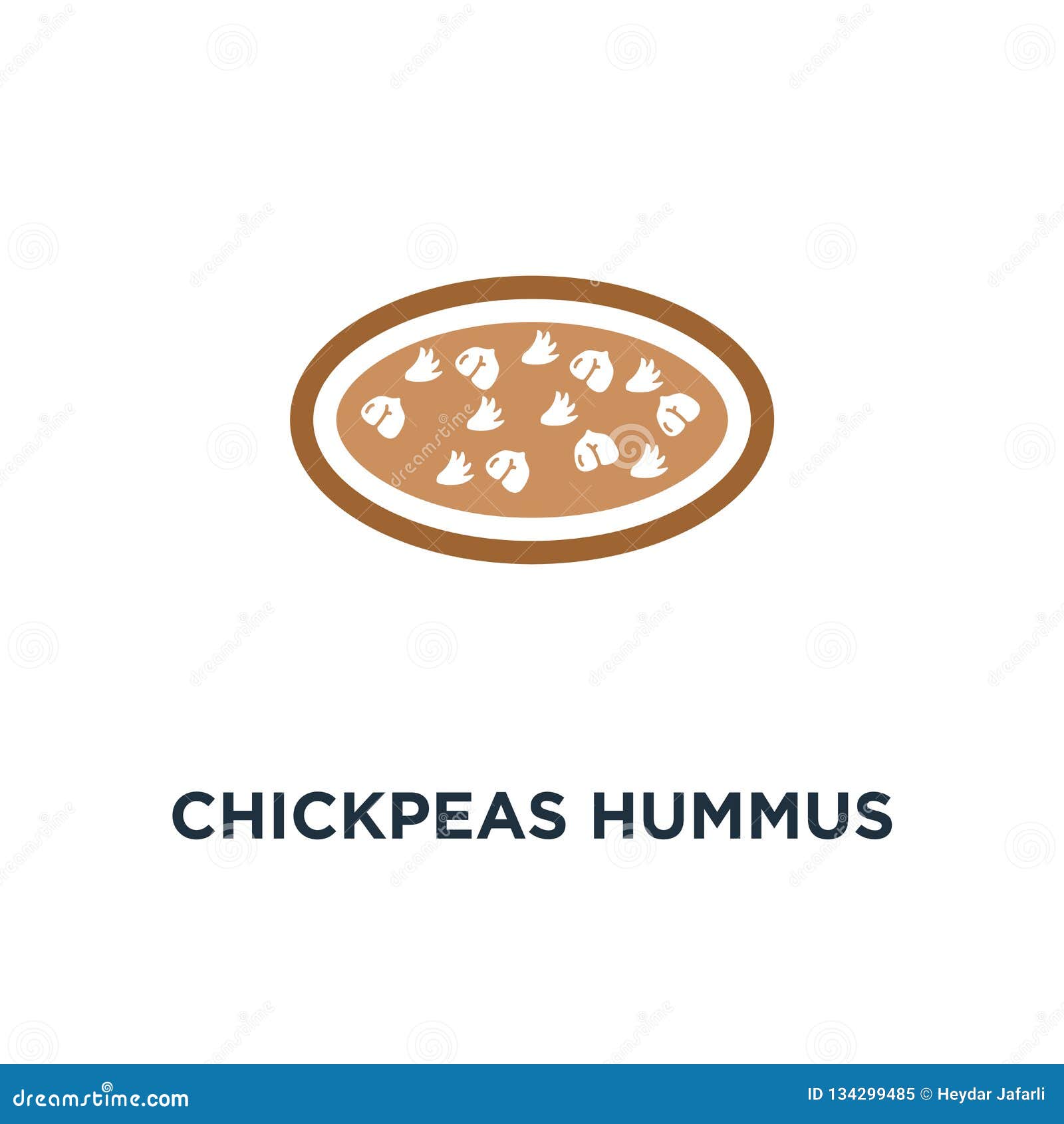 Chickpeas Hummus Icon. Chickpeas Hummus Concept Symbol Design, V ...
