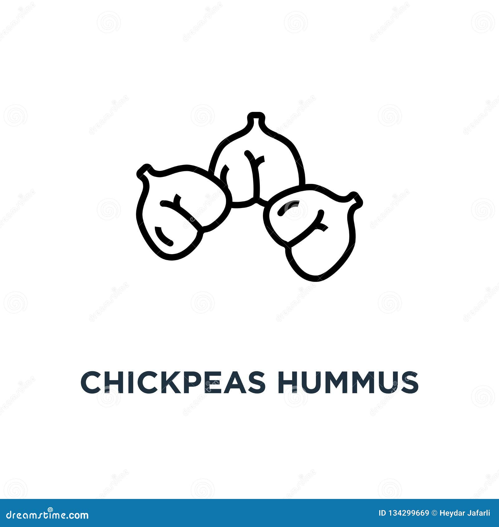 Chickpeas Hummus Icon. Chickpeas Hummus Concept Symbol Design, V Stock ...