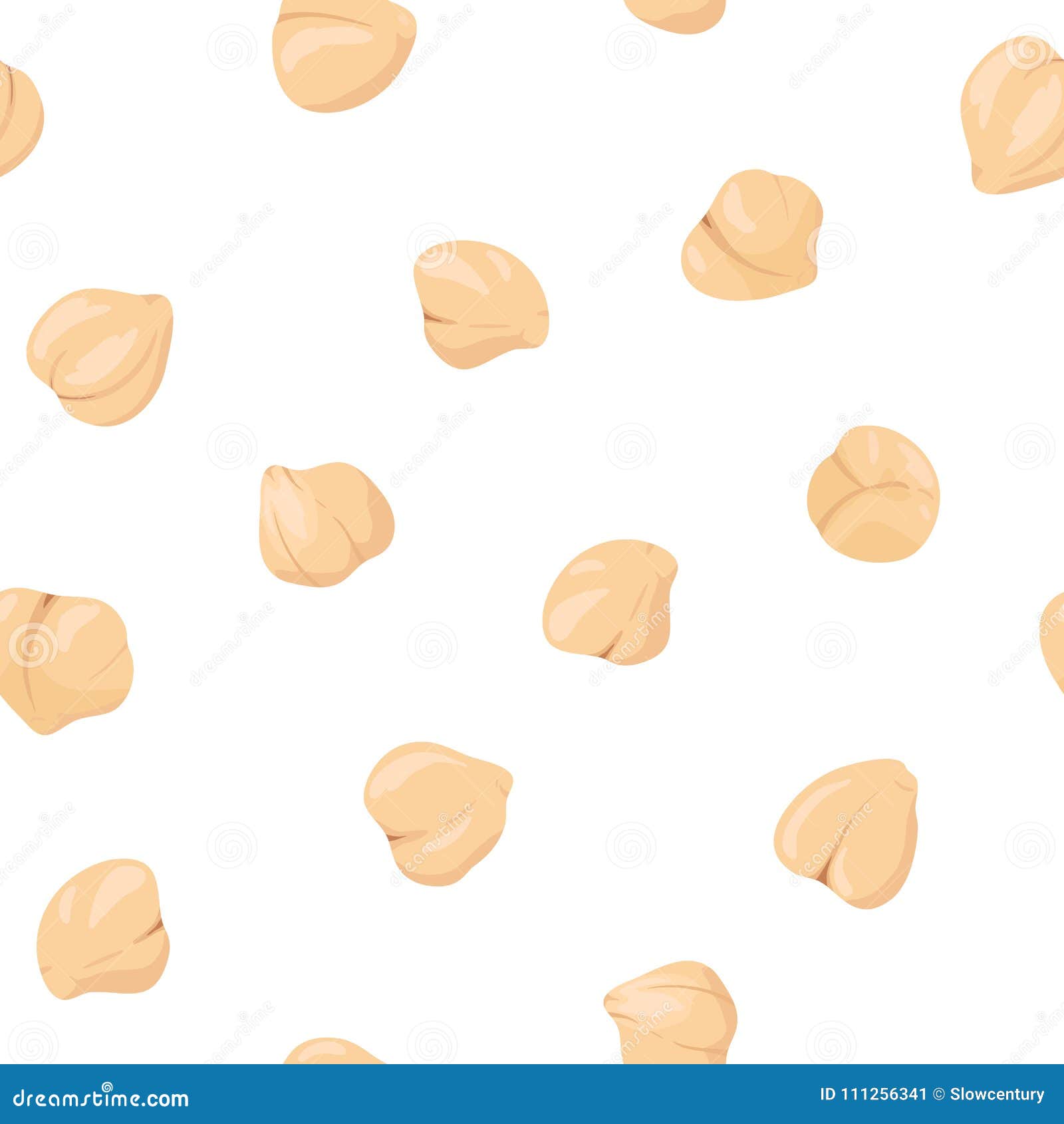 Chickpeas Seamless Pattern. Vector Hand Drawn Illustration ...