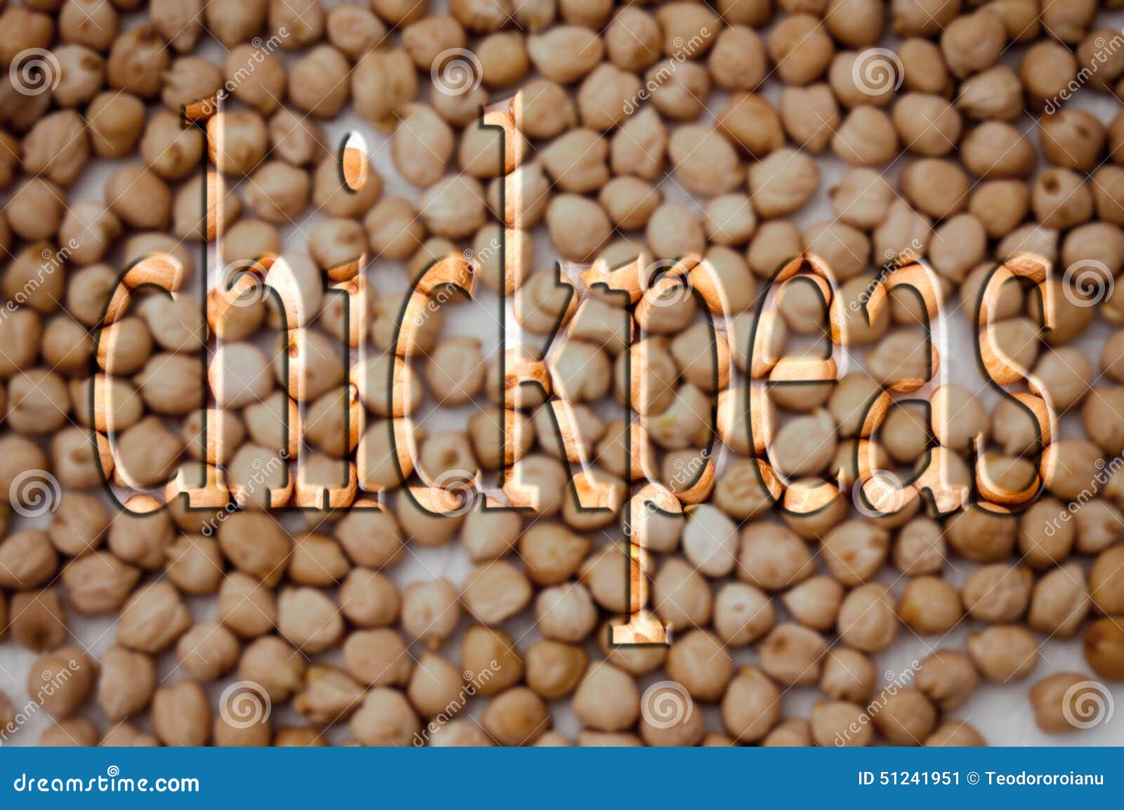 Chickpeas write stock image. Image of chickpeas, write - 51241951