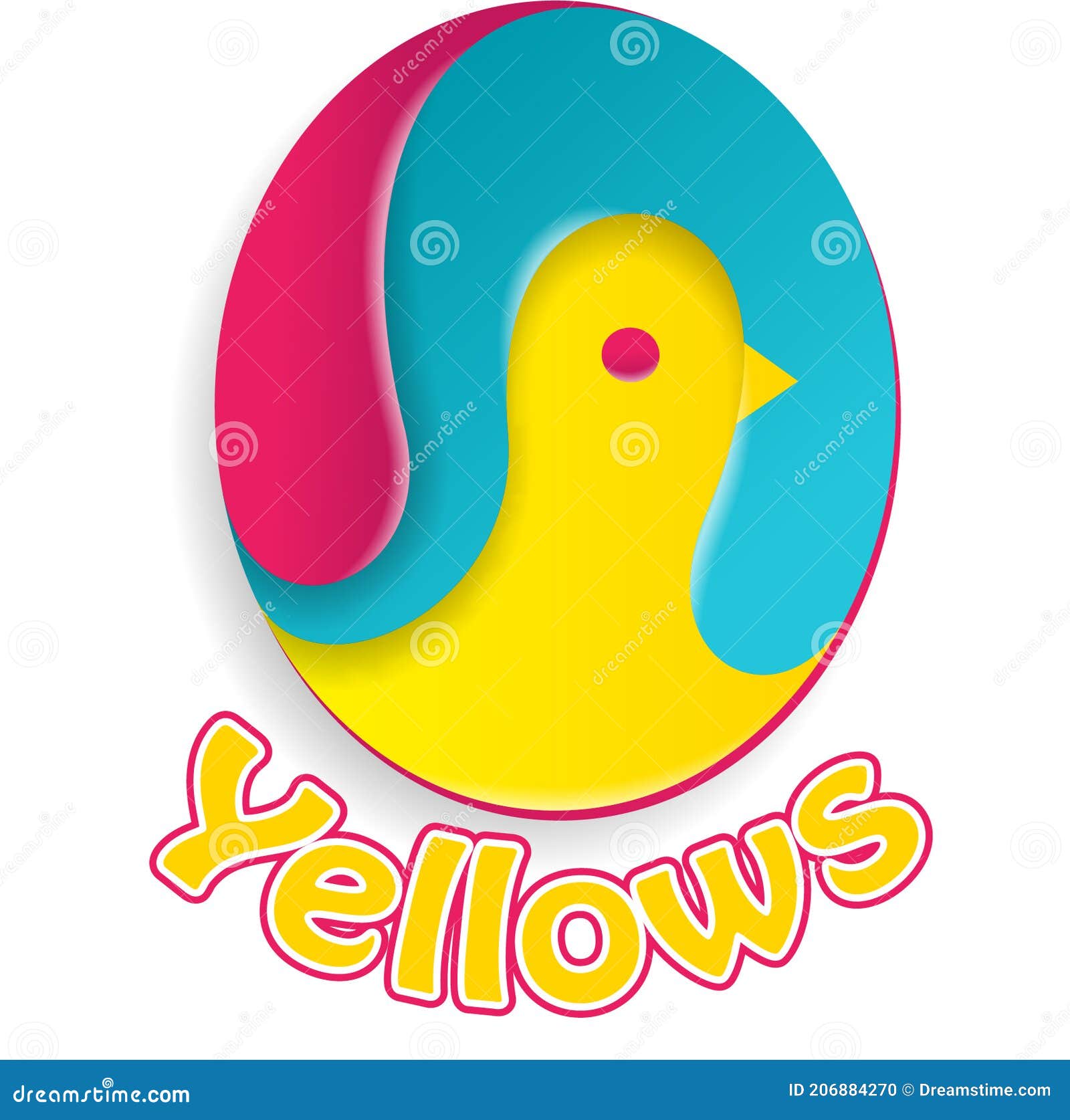 Chicks Farm Logo Design Small Chicks Yellows Stock Vector ...