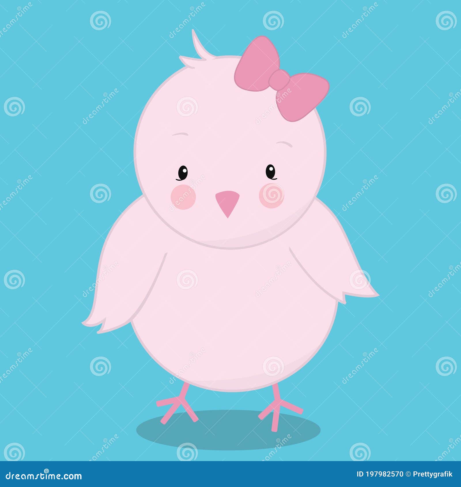 Chicks pink 01 stock vector. Illustration of cartoon - 197982570