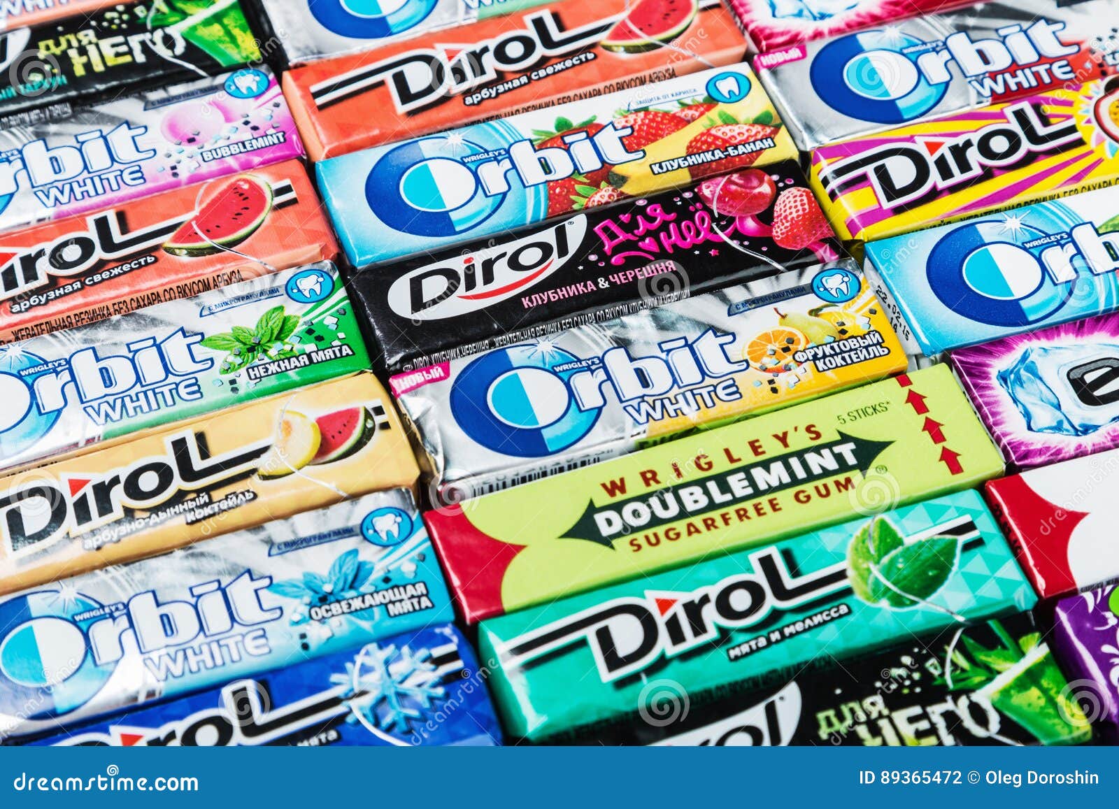 Chicle de la diversa marca fotografía editorial. Imagen de primer ...