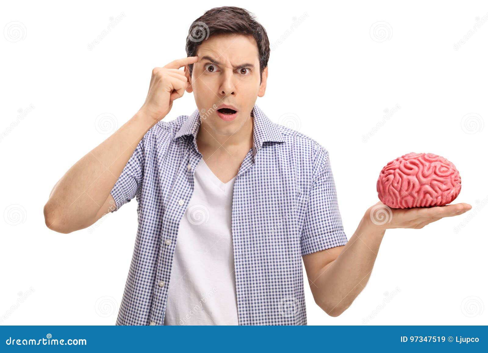 Chiedere Del Giovane Avete Un Cervello Immagine Stock - Immagine di ...