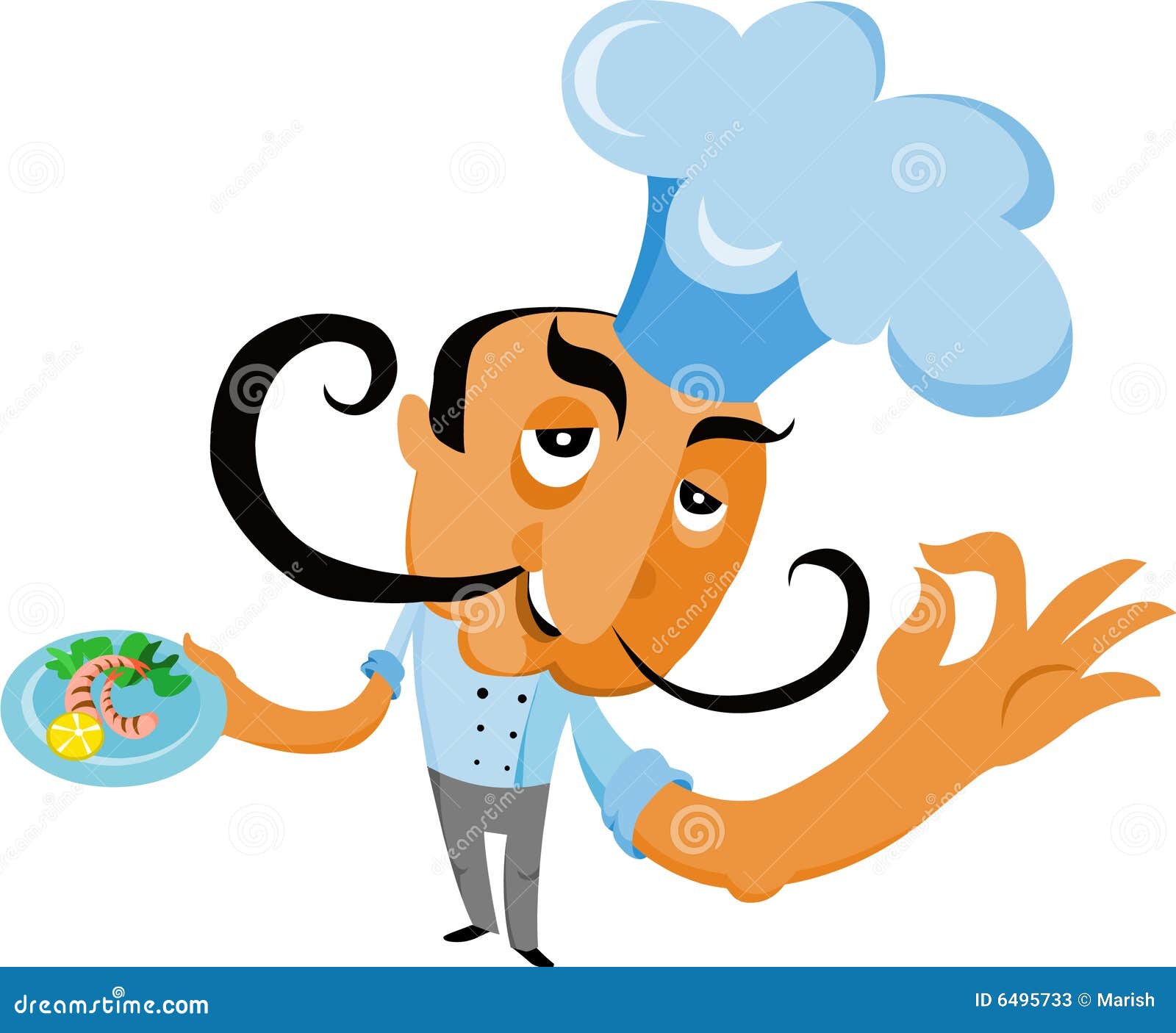 The chief stock vector. Illustration of pasta, brochure - 6495733