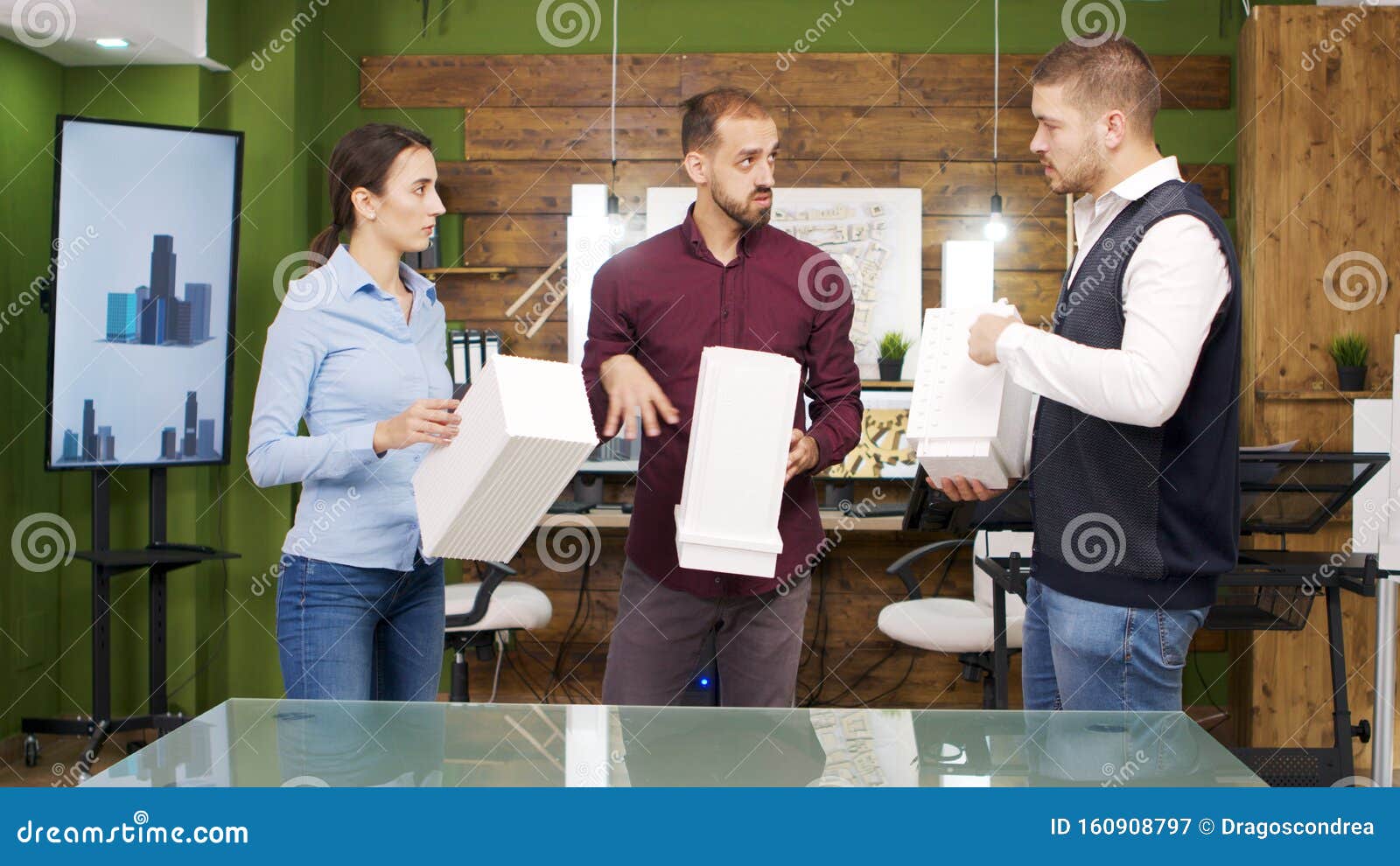 Chief Architect Talking with His Team of Designers Stock Image - Image ...