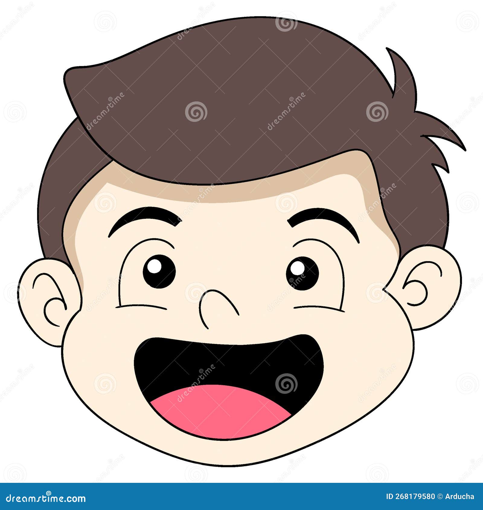 Chief Boy is Laughing Happily and Handsome Stock Vector - Illustration ...