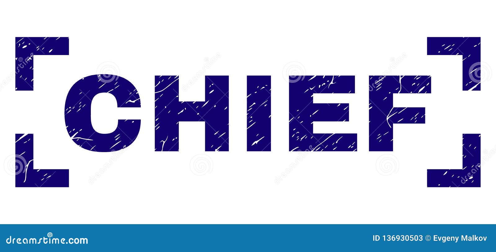Scratched Textured CHIEF Stamp Seal between Corners Stock Vector ...