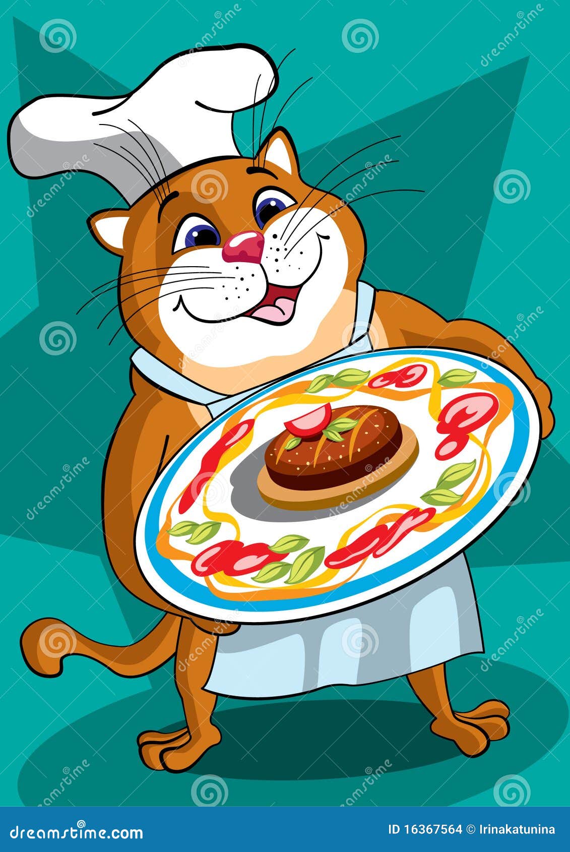 The chief cat stock vector. Illustration of animal, feline - 16367564
