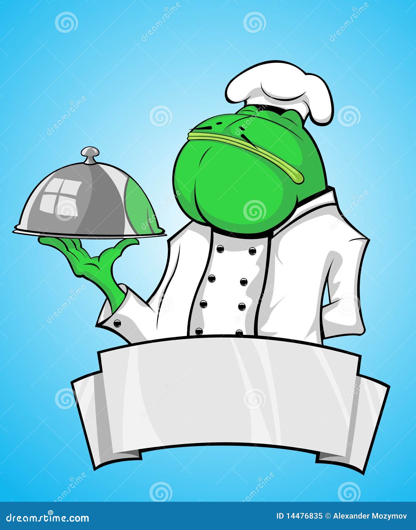 Chief cook stock vector. Illustration of metal, banner - 14476835