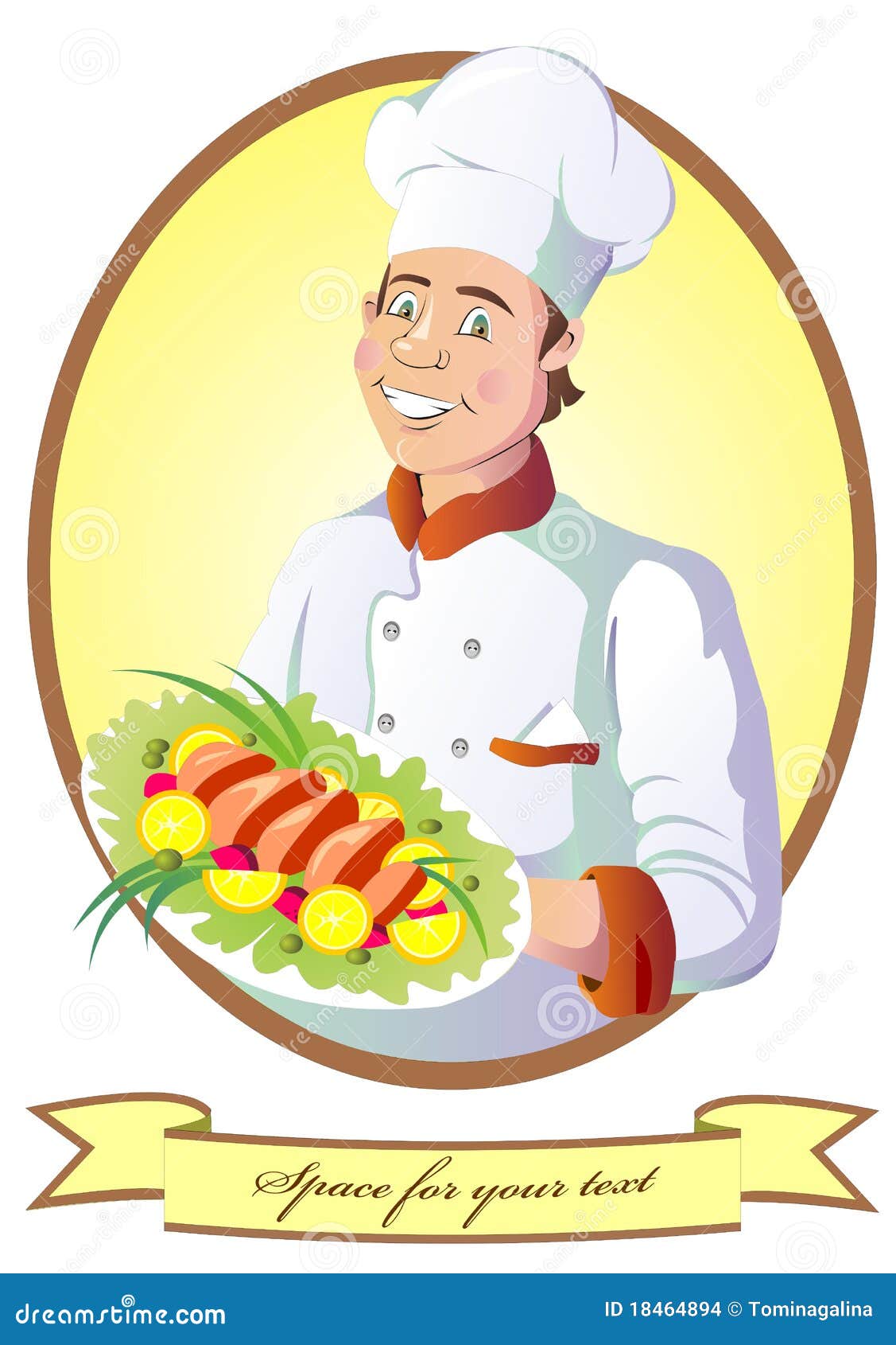 Chief cook stock vector. Illustration of young, profession - 18464894