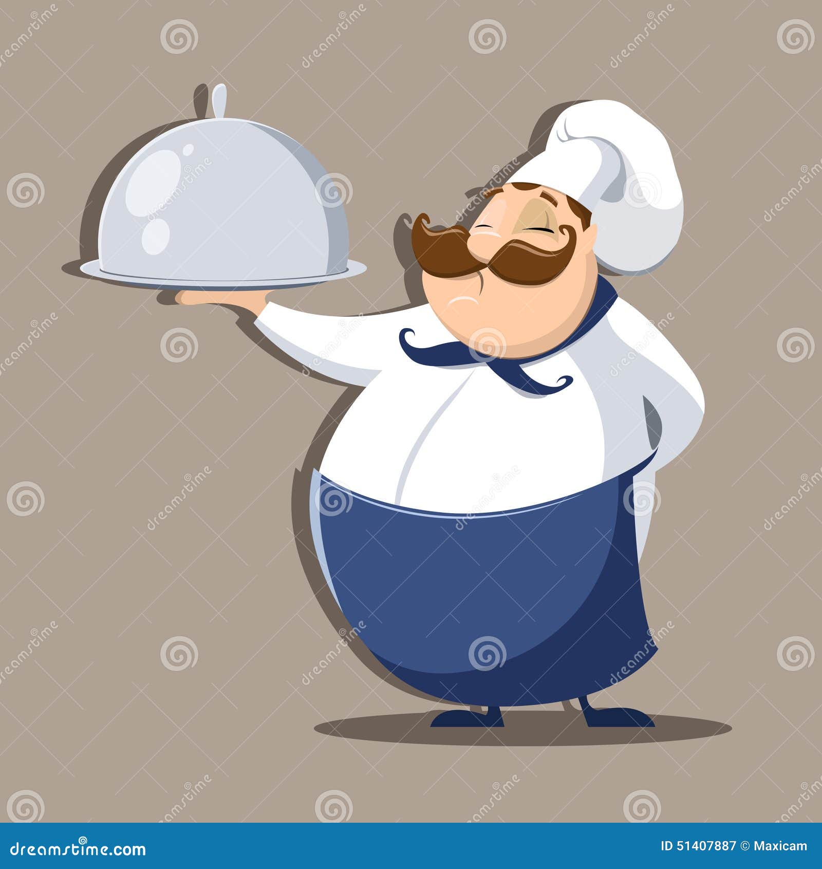 Chief Cook Symbol Toque Cuisine Food Icon On Cartoon Vector ...