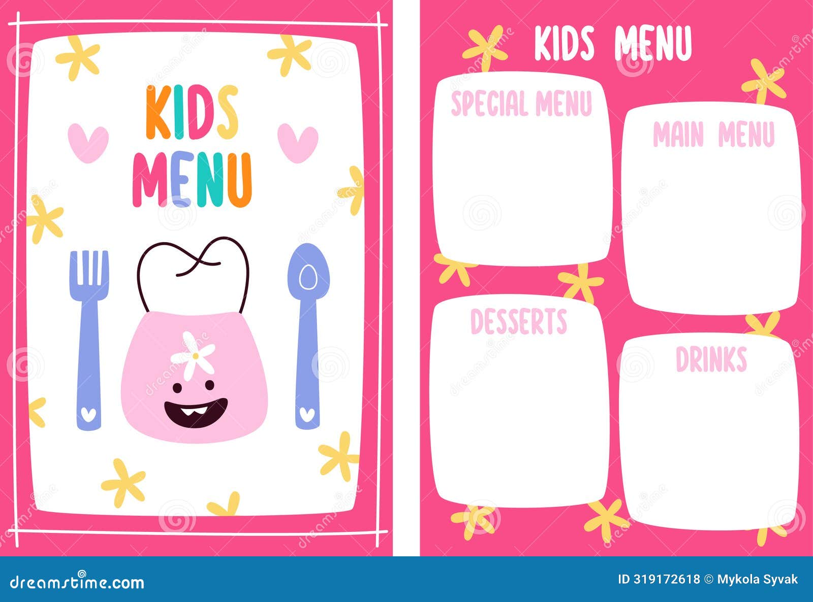 Chief Cook Kids Menu Pattern Stock Vector - Illustration of game ...