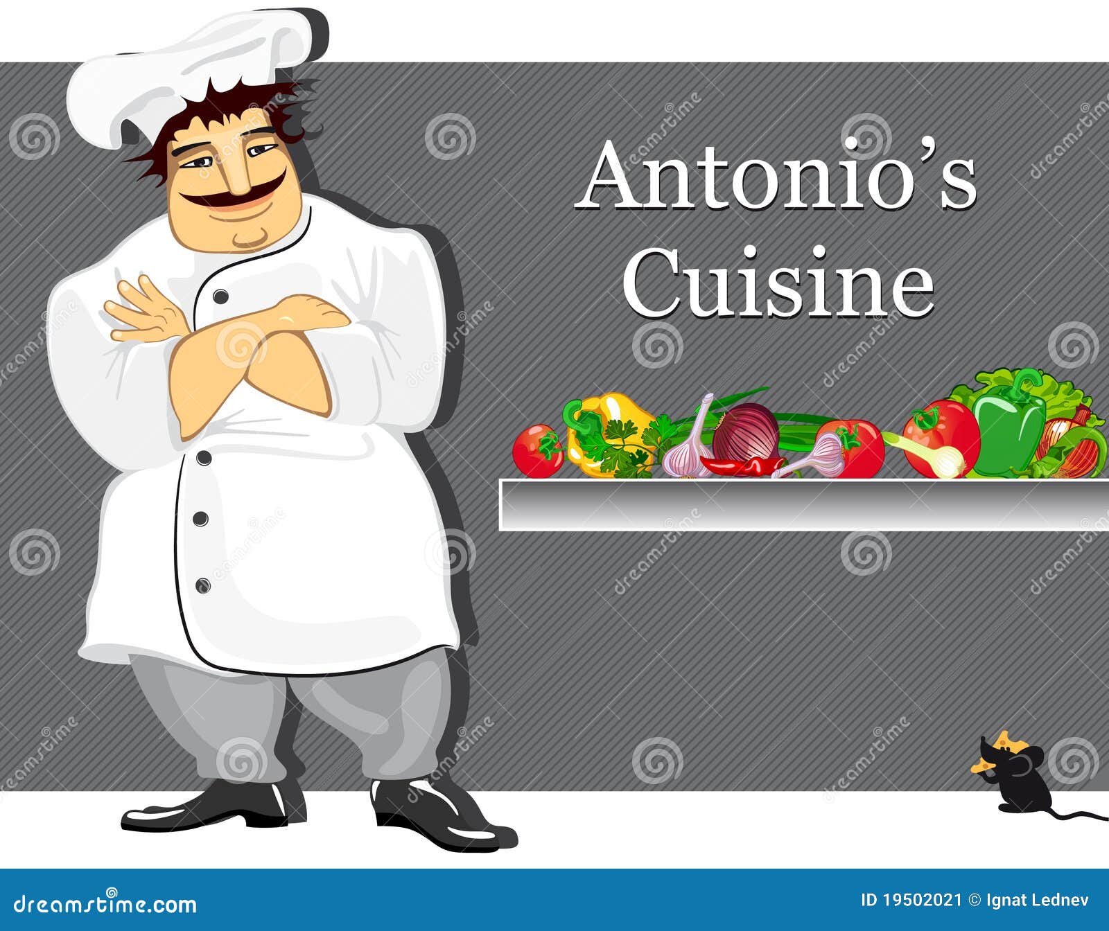 Chief cooker stock vector. Illustration of standing, face - 19502021