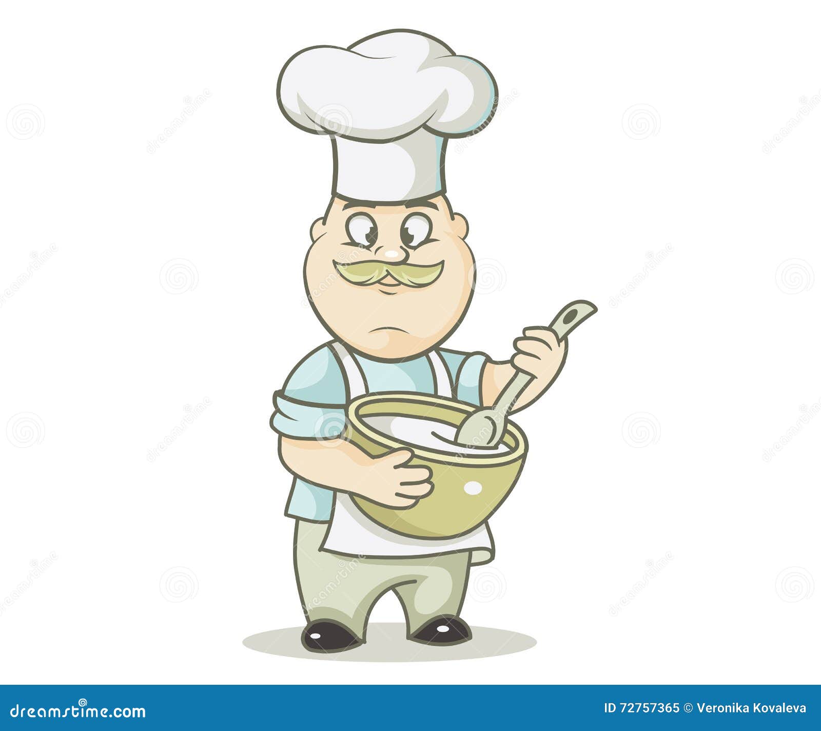 Chief Cooker Holding Roasted Chicken. Cartoon Vector | CartoonDealer ...