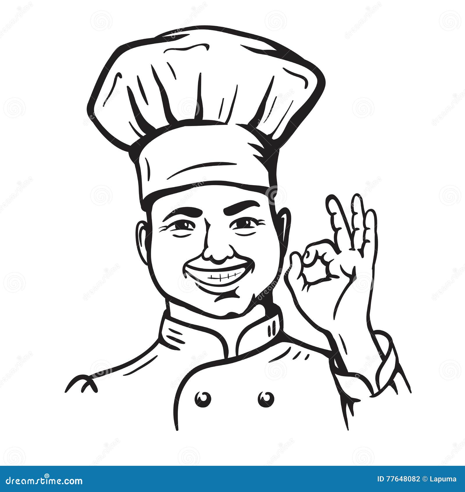 Chief Cooker Holding Roasted Chicken. Cartoon Vector | CartoonDealer ...