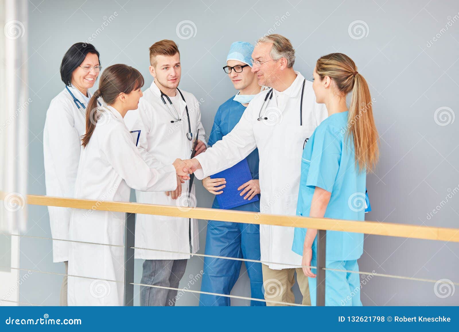 Chief Doctor Share Handshake Stock Photo - Image of shake, healthcare ...