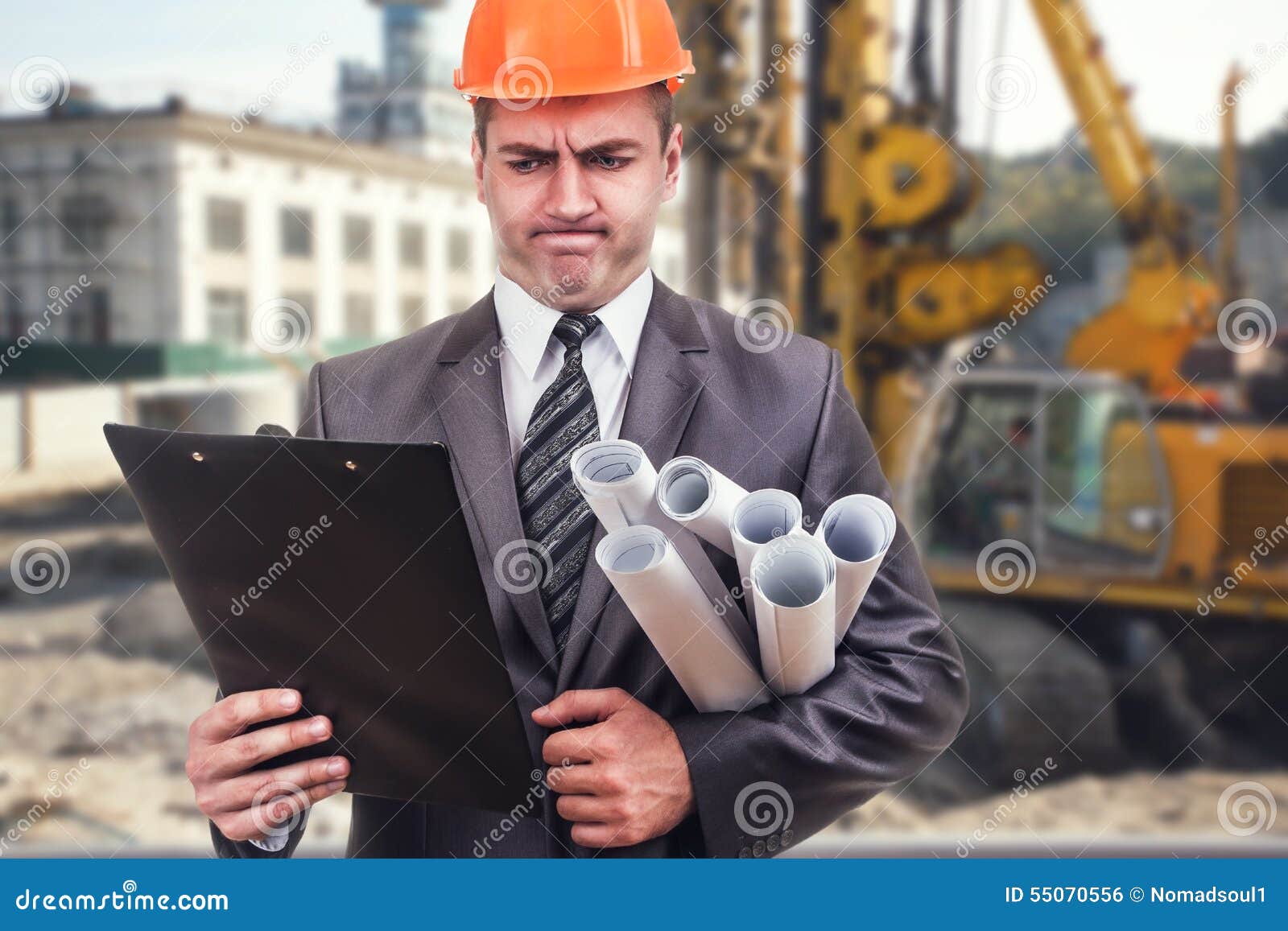 Chief Engineer on the Building Site Stock Photo - Image of business ...