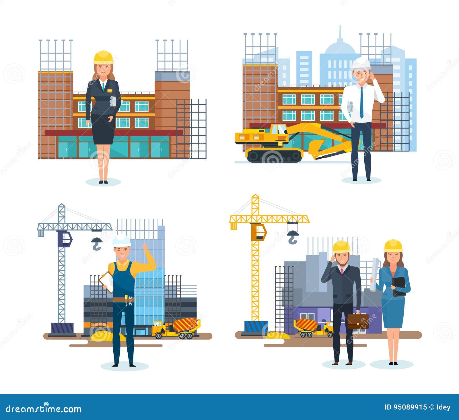 Chief Engineer and Head of a Construction Company. Stock Vector ...