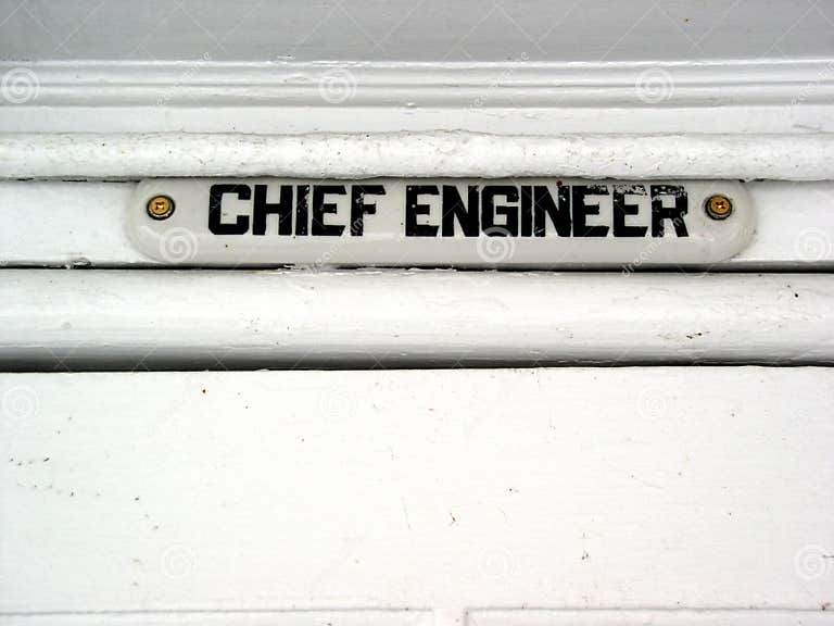 Chief Engineer of ship stock photo. Image of chief, sign - 16638