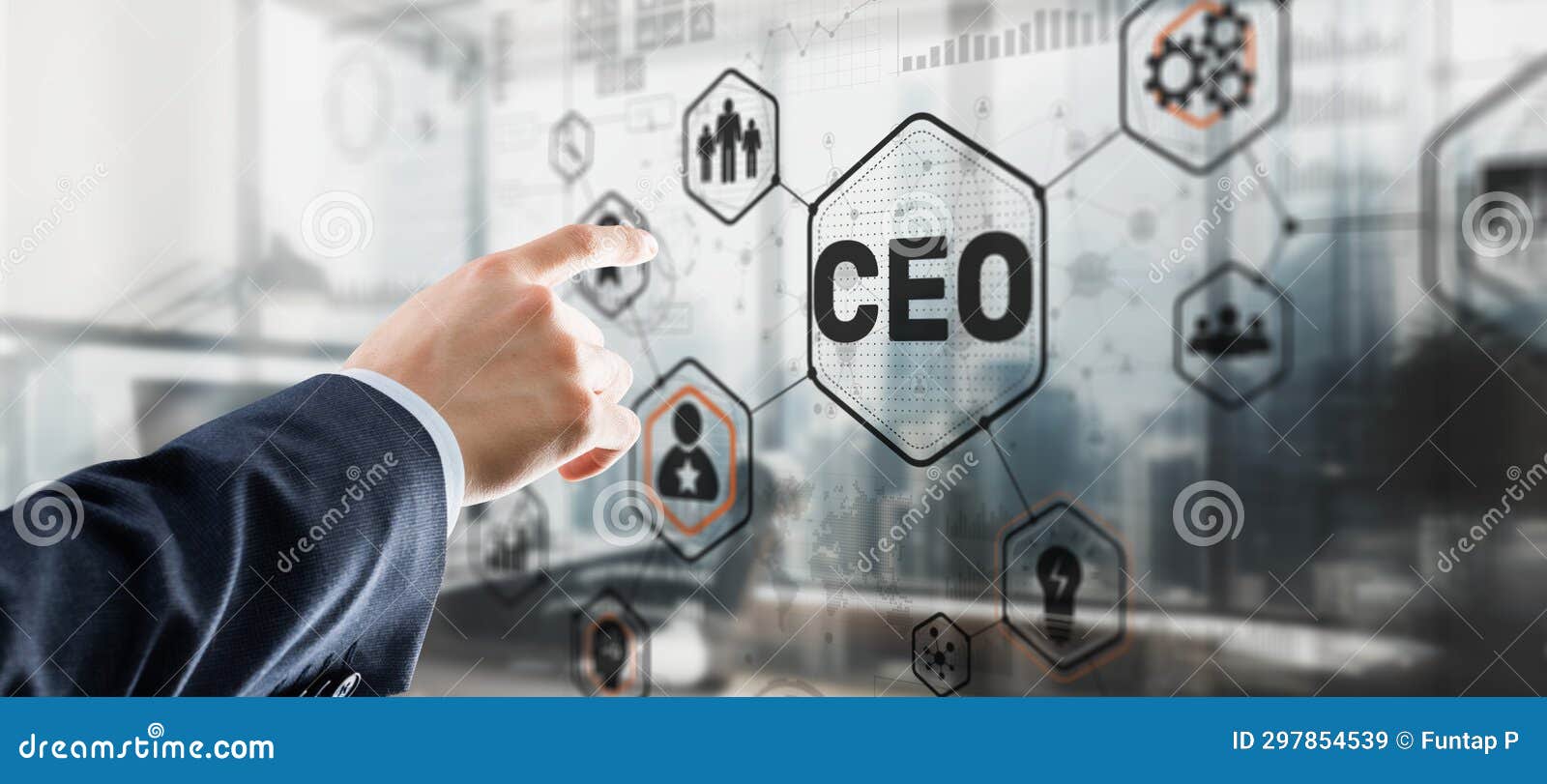 Chief Executive Officer. CEO Business Concept on Virtual Screen Stock ...