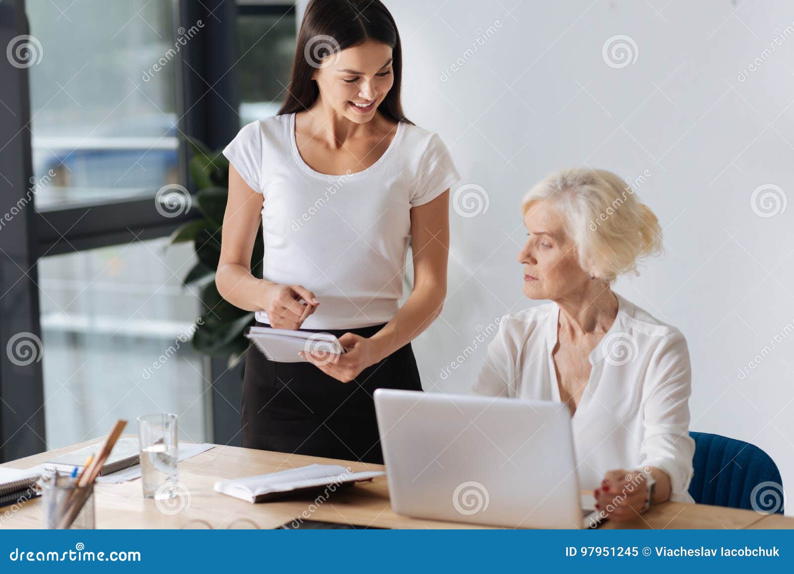 Chief Executive Officer Working on the Laptop Stock Image - Image of ...