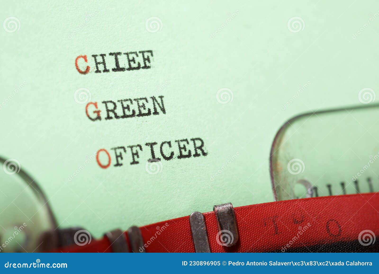 Chief Green Officer stock image. Image of quote, power - 230896905