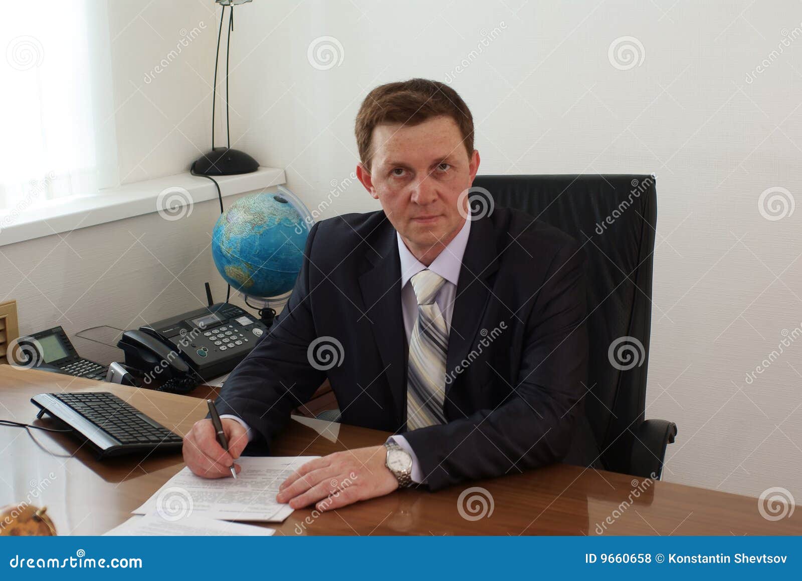 Chief at his workplace stock photo. Image of manager, benevolent - 9660658