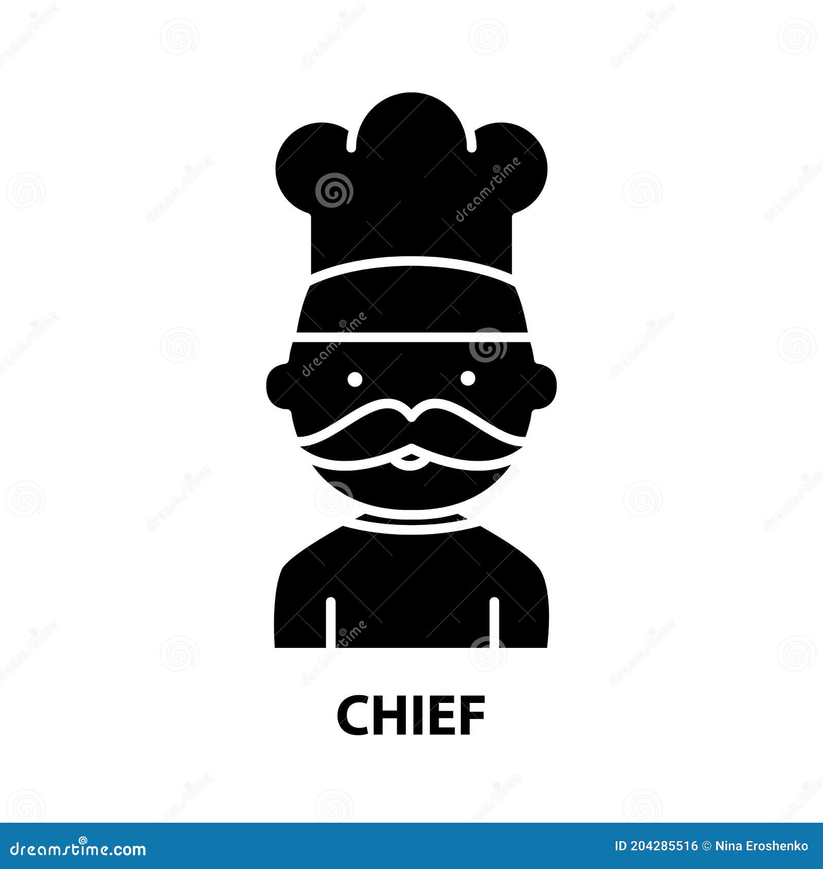 Chief Icon, Black Vector Sign with Editable Strokes, Concept ...