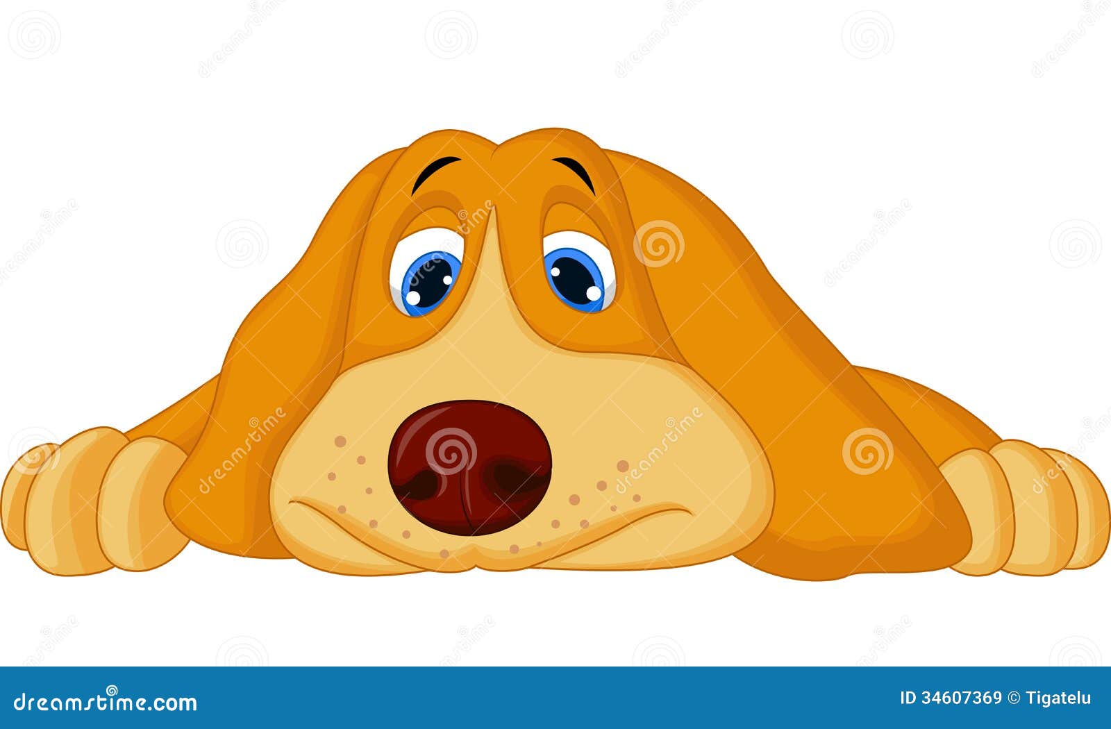 Chien Mignon De Bande Dessinée Se Couchant Illustration de Vecteur ...