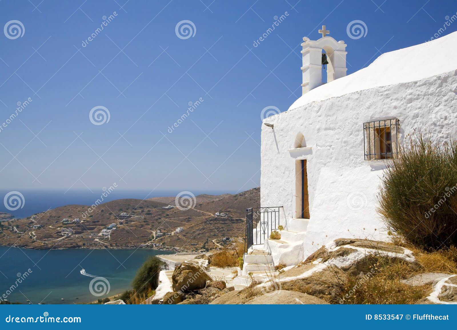 Chiesa Greca Dell'isola Dell'IOS, Grecia Immagine Stock - Immagine di ...