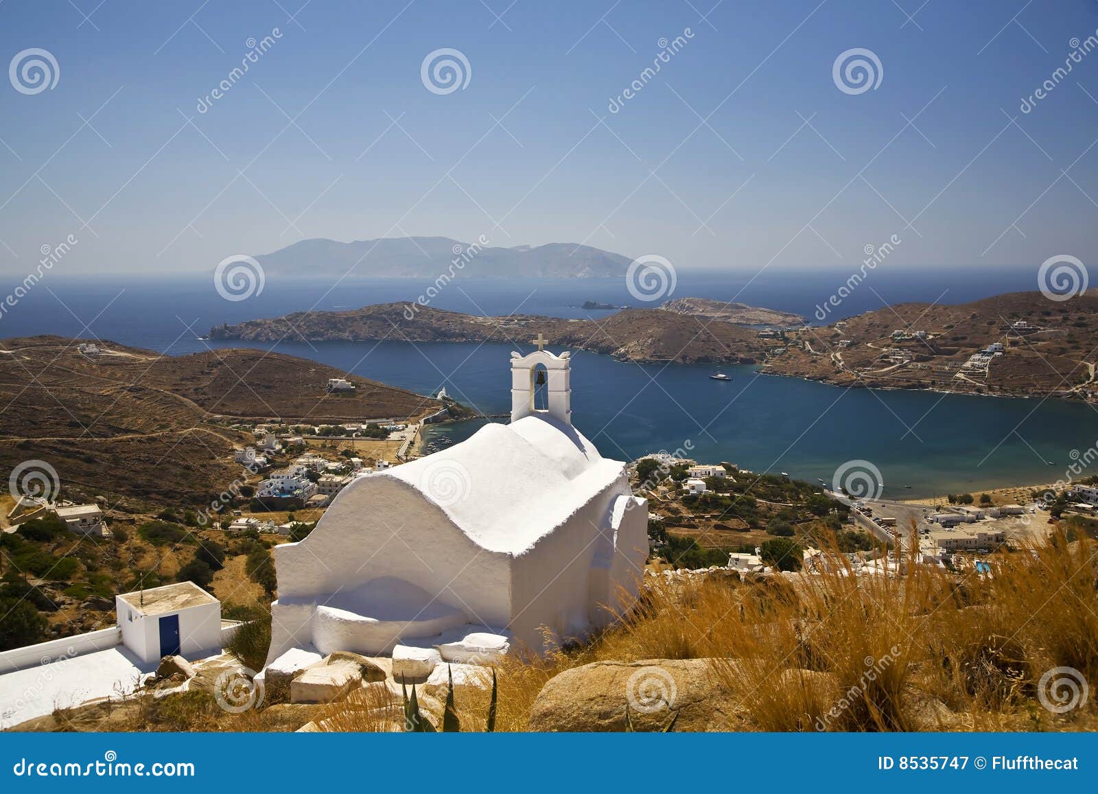 Chiesa Greca Dell'isola Dell'IOS, Grecia Immagine Stock - Immagine di ...